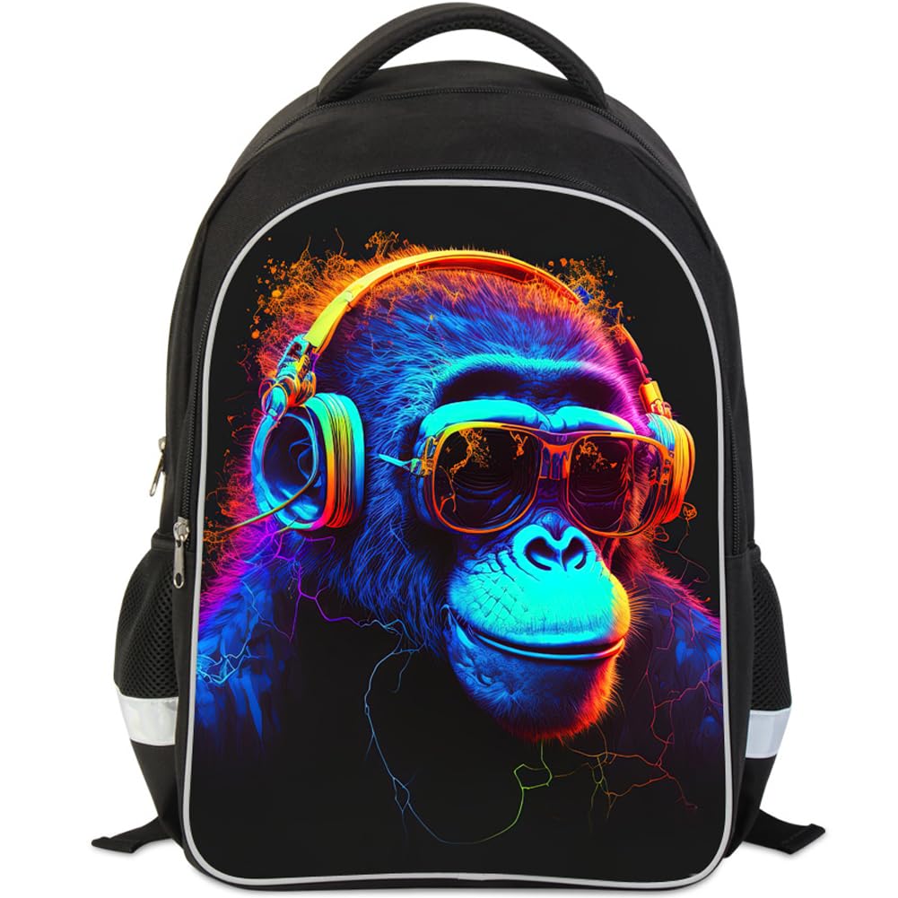 ZRENTAO Kids Backpack for Elementary Cute Schoolbag with Animal 3D Print (L) 11" x (W) 5.5" x (H) 16.5" Lightweight Bookbags for Student
