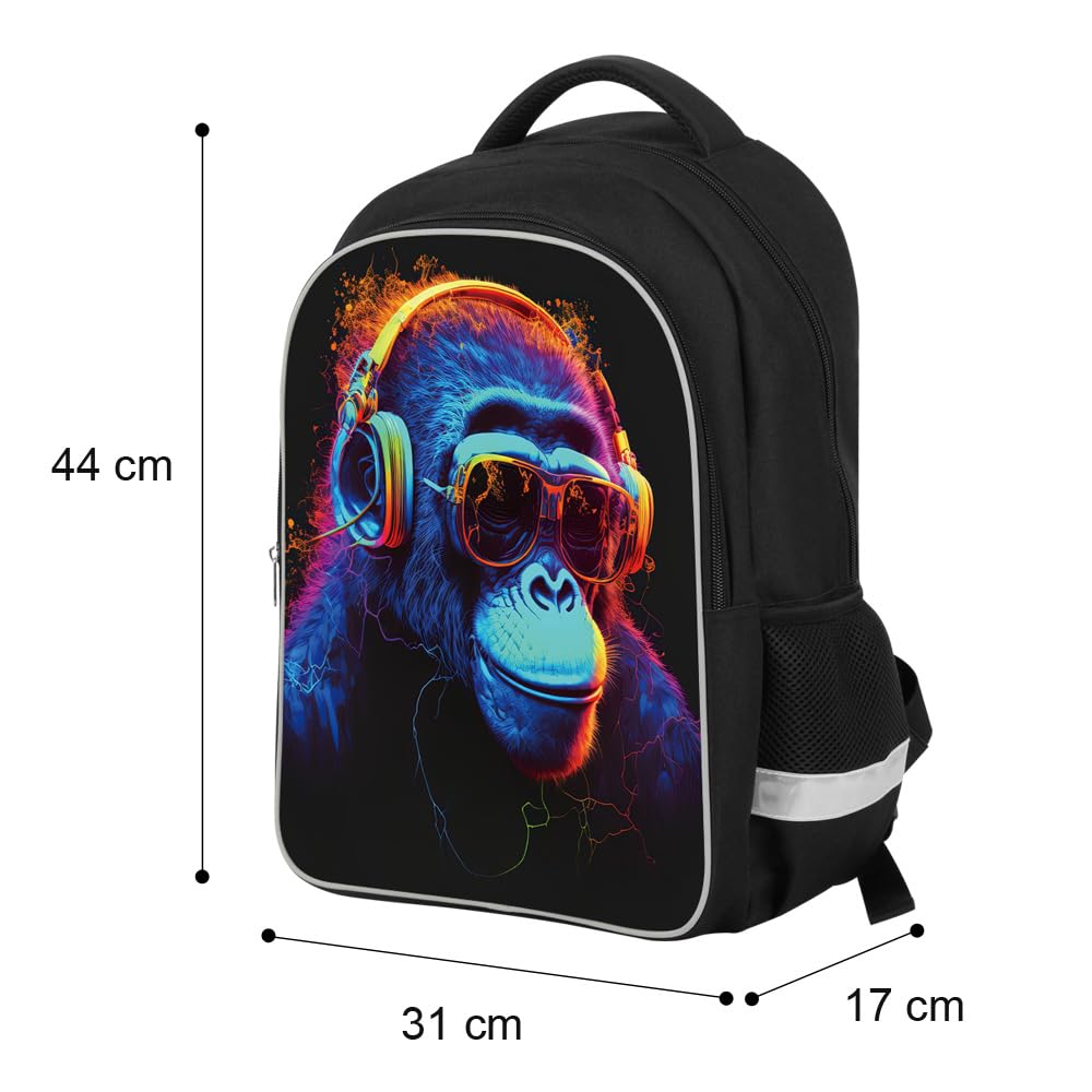ZRENTAO Kids Backpack for Elementary Cute Schoolbag with Animal 3D Print (L) 11" x (W) 5.5" x (H) 16.5" Lightweight Bookbags for Student