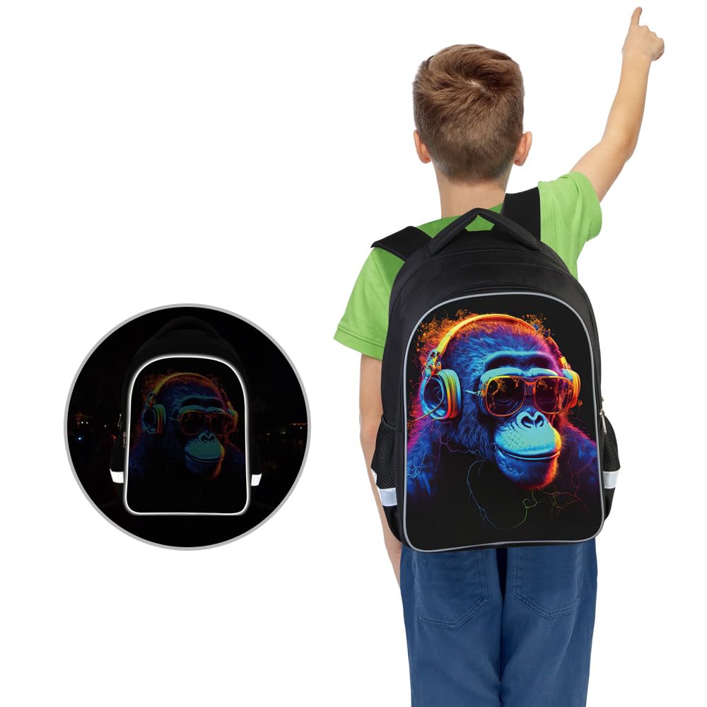 ZRENTAO Kids Backpack for Elementary Cute Schoolbag with Animal 3D Print (L) 11" x (W) 5.5" x (H) 16.5" Lightweight Bookbags for Student