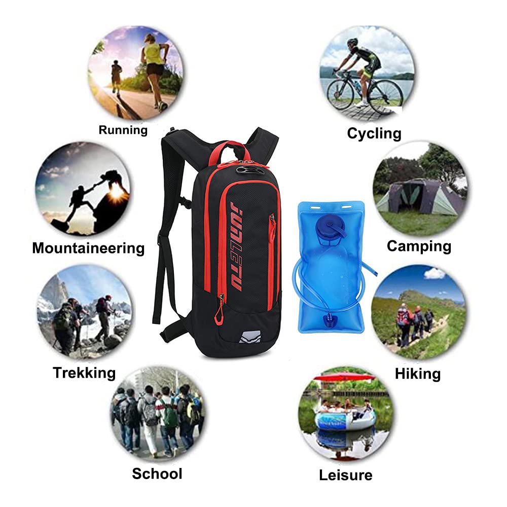 Croogo Bike Backpack Mountain Biking Daypack Water Rucksack Cycling Hiking Skiing Mtb Pack 2L Water Bladder,Yellow-SD-OT04