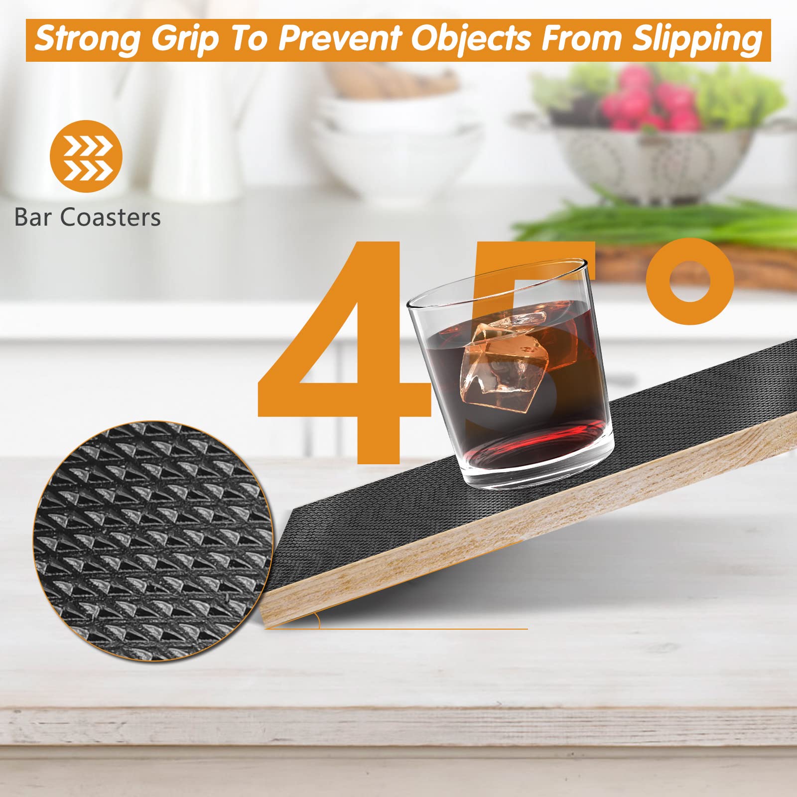 Shelf Liner Kitchen Drawer Mats, Non Adhesive EVA Material Refrigerator Liners with Waterproof Durable Fridge Table Place Mats for Cupboard, Cabinet, Drawer Liner-Black-11.8 inch * 78.7 inch