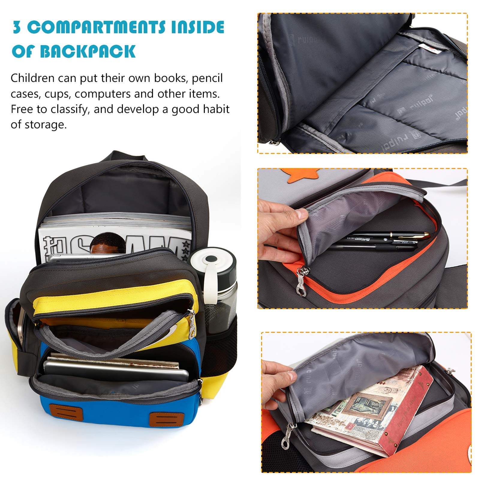 goldwheat Kids Backpack for Boy Preschool Kindergarten Elementary School Bag