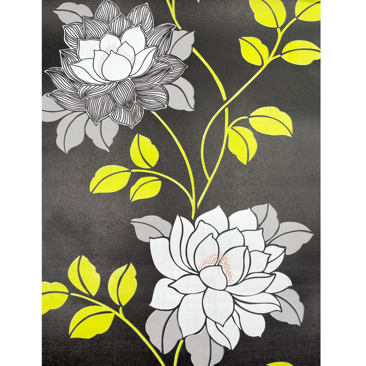 Yifasy White Rose Shelf Liner Self-Adhesive Floral Drawer Paper Protect Furniture Wall Surface Decor Girls Makeup Box Wallpaper Roll 118x17.7 Inch