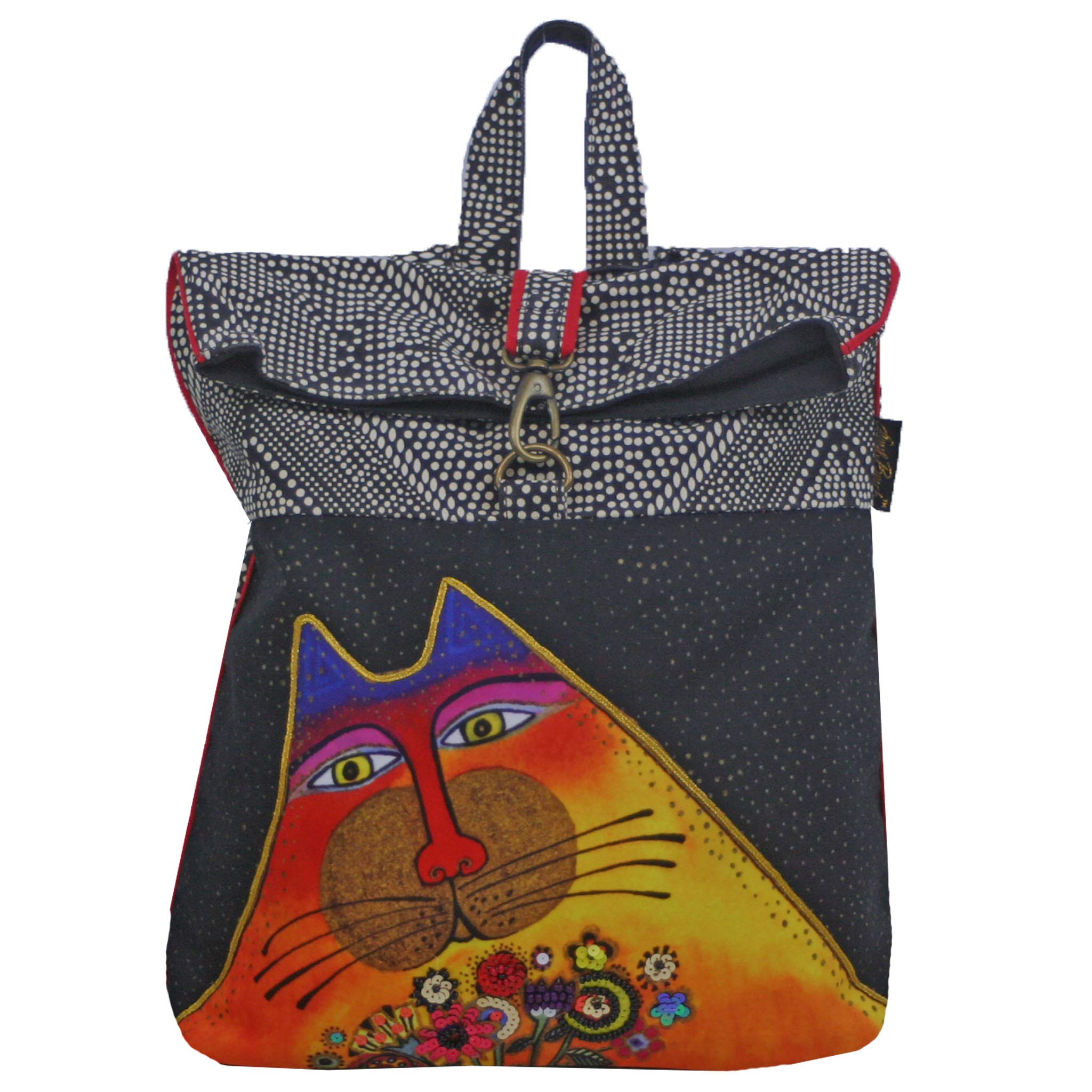 Women's Laurel Burch, A Bunch Of Love Backpack BLACK MULTI NS