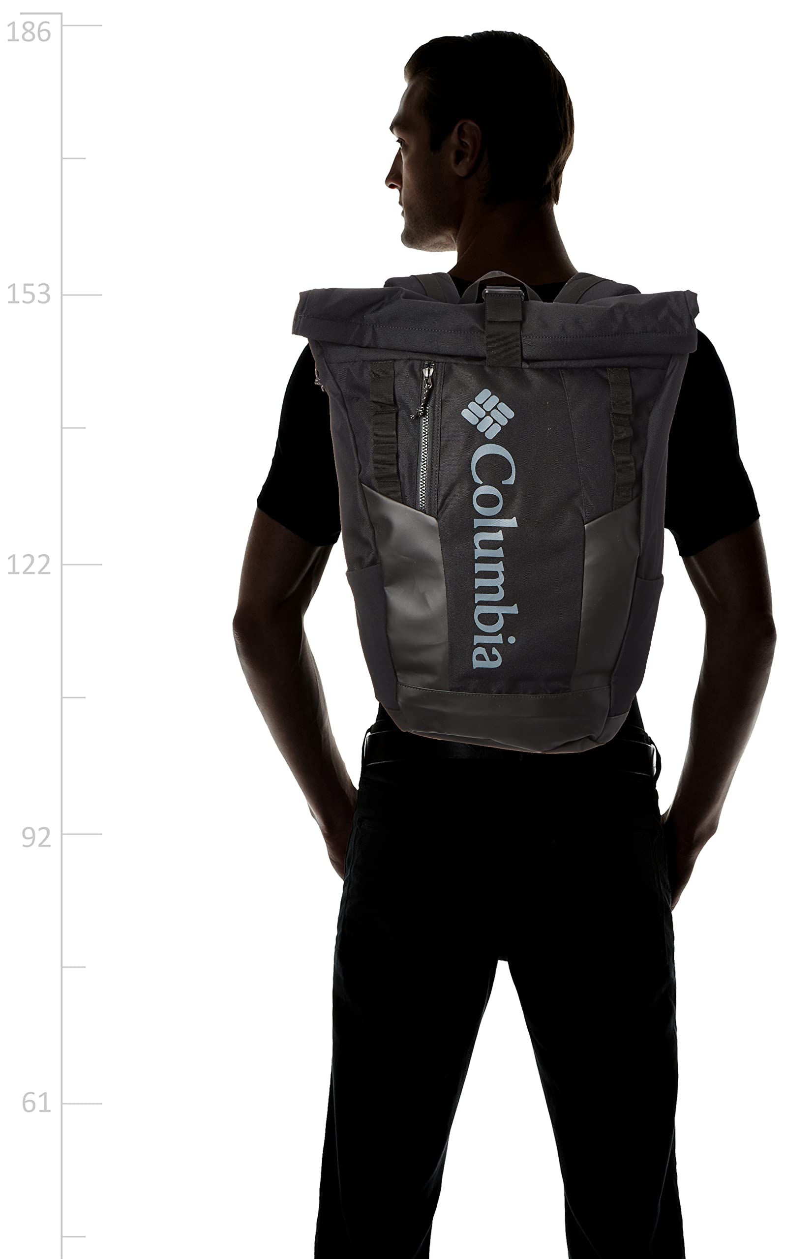 Columbia Unisex Convey 25L Rolltop Daypack, Black/Black, One Size