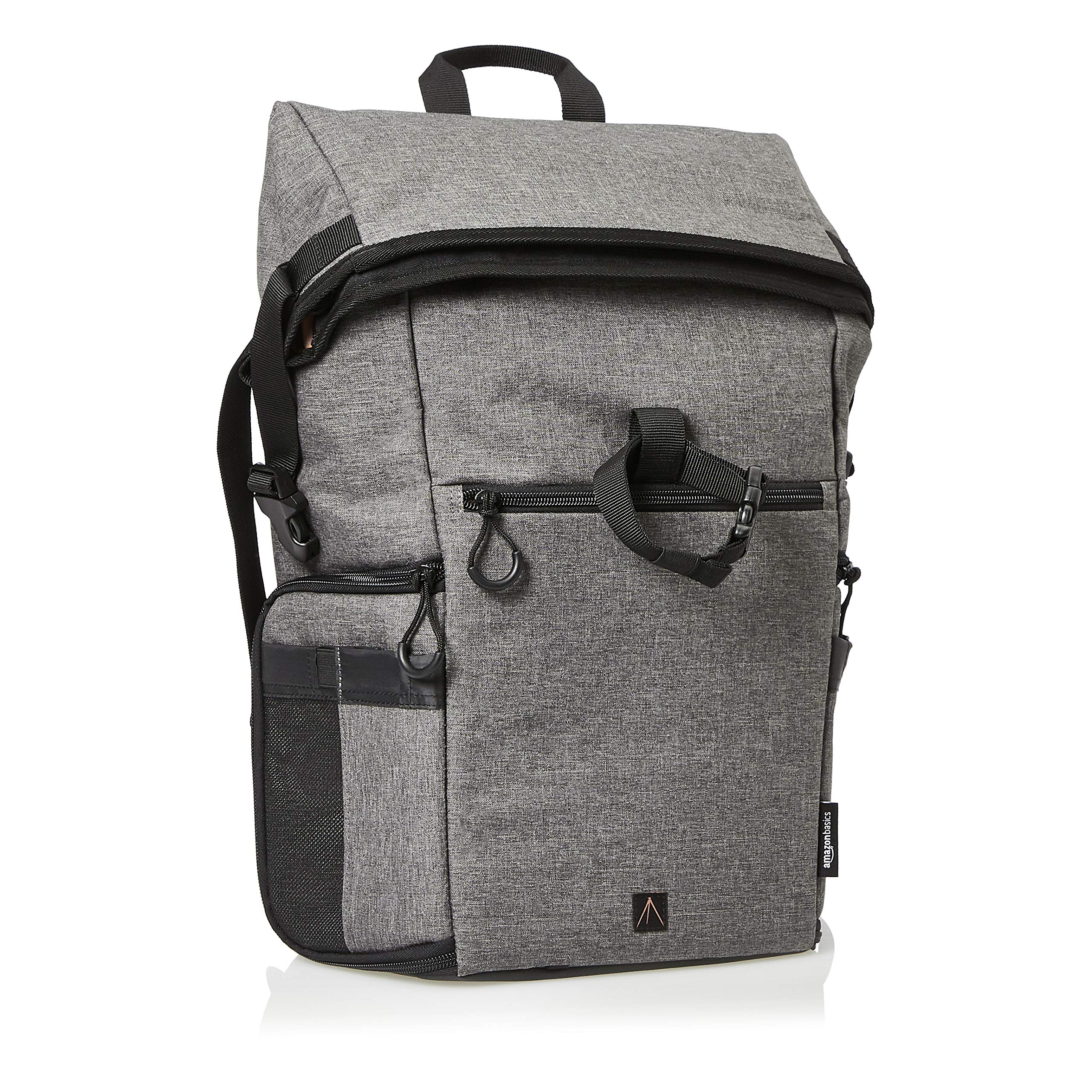 Amazon Basics Large Camera Backpack with 15" Laptop Compartment - 12 x 7 x 18 Inches (Light Gray)