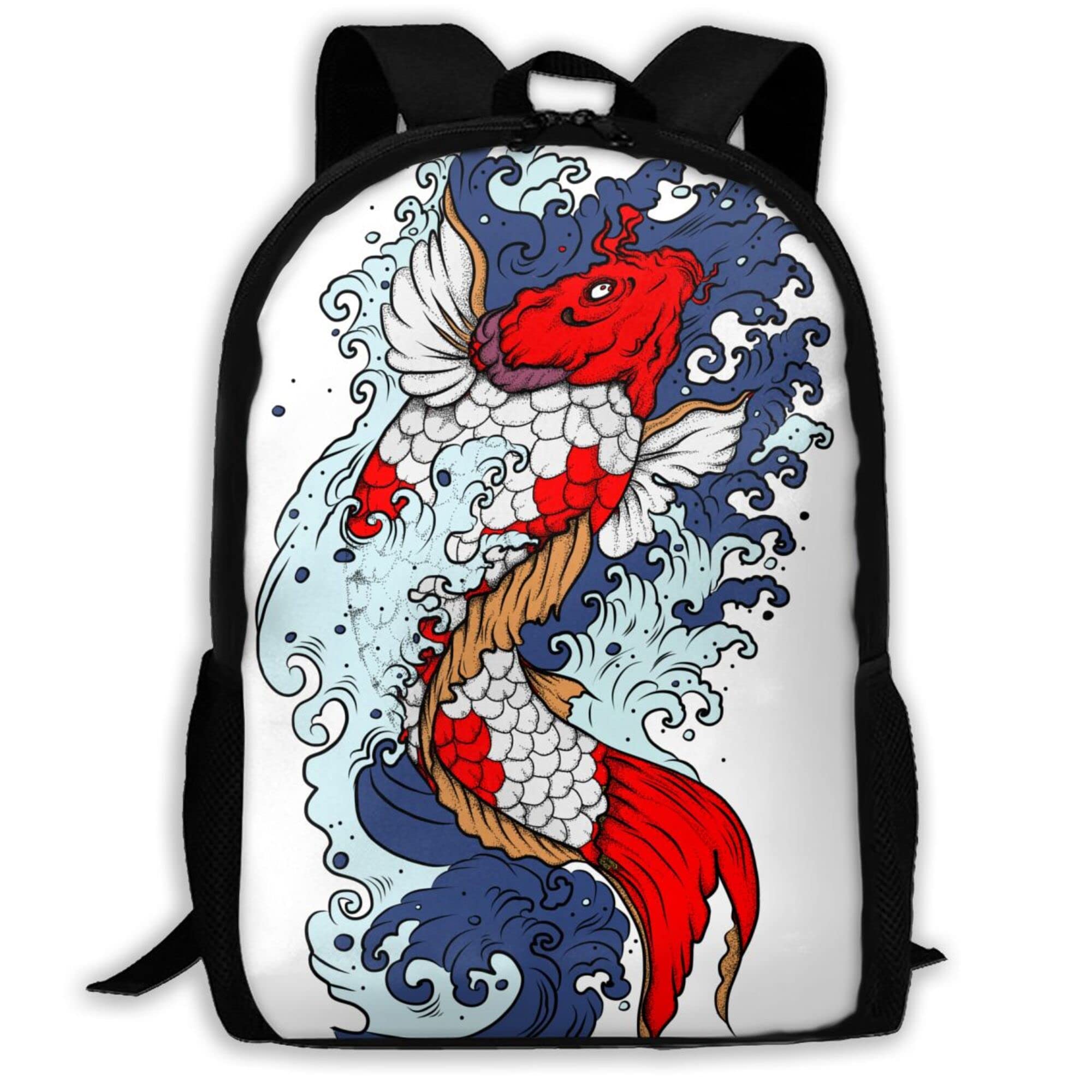Backpack for Teens Adults,Pug Dog Print Puppy Funny Quote Durable Travel Backpacks College Bookbags Business Computer Bags for Campus Work Hiking Camping Commuting Shopping Sport