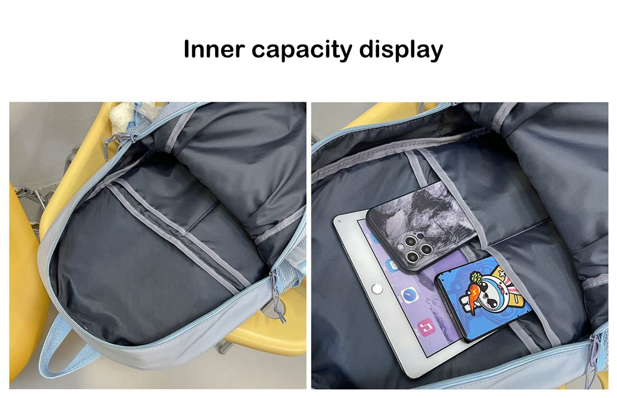 ZFOFLIK Japanese School Bag With Cute Kawaii backpacks Aesthetic Backpack and Preppy Backpack for Girls(blue)
