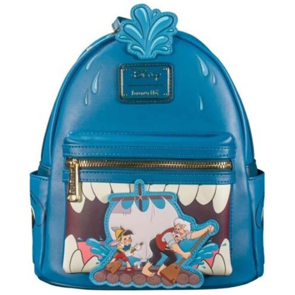 Loungefly Mini Backpack, Disney Classics Pinocchio, Geppetto & Monstro