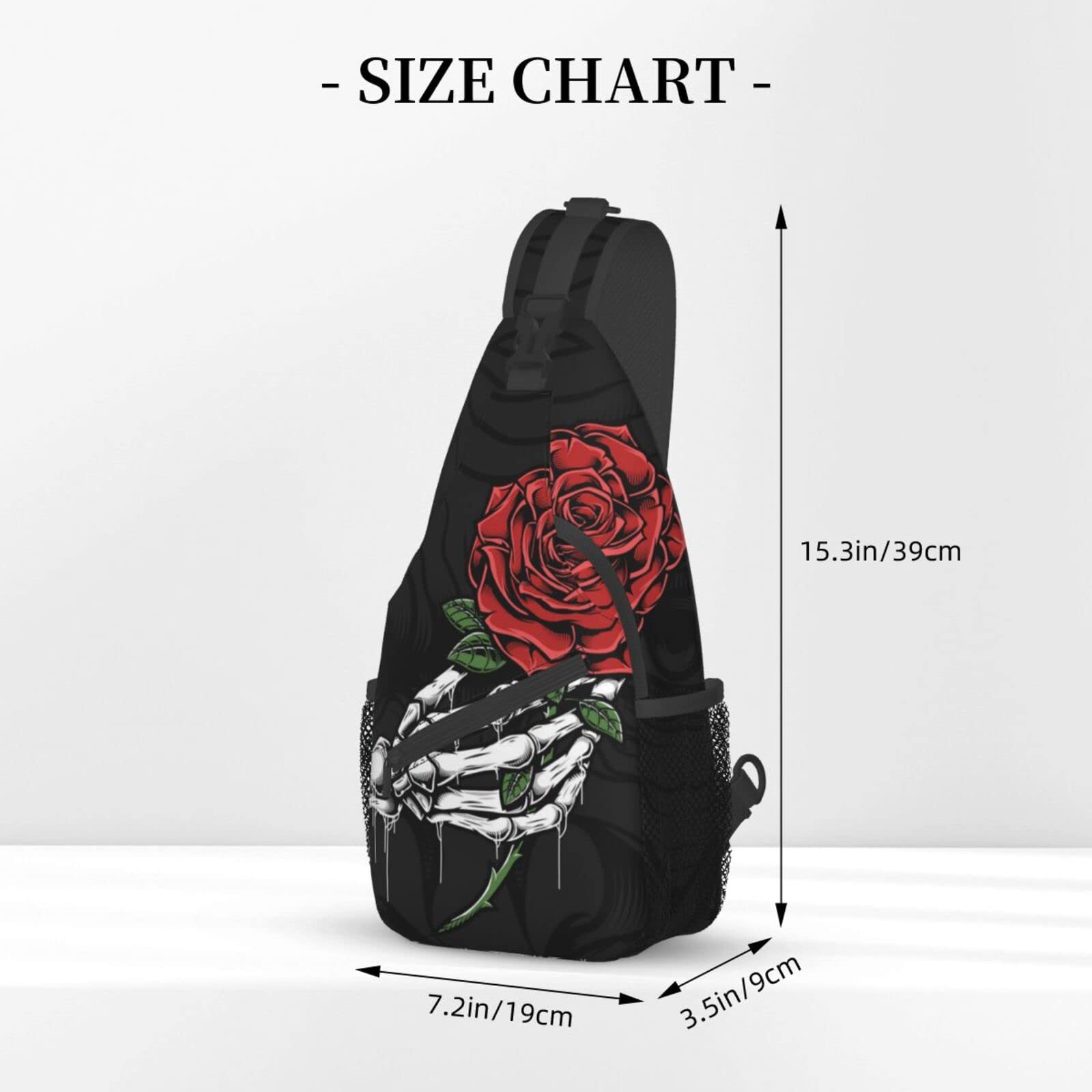 Sugar Skull Chest Bags Crossbody Sling Backpack Travel Hiking Daypack Crossbody Shoulder Bag For Women Men Teens