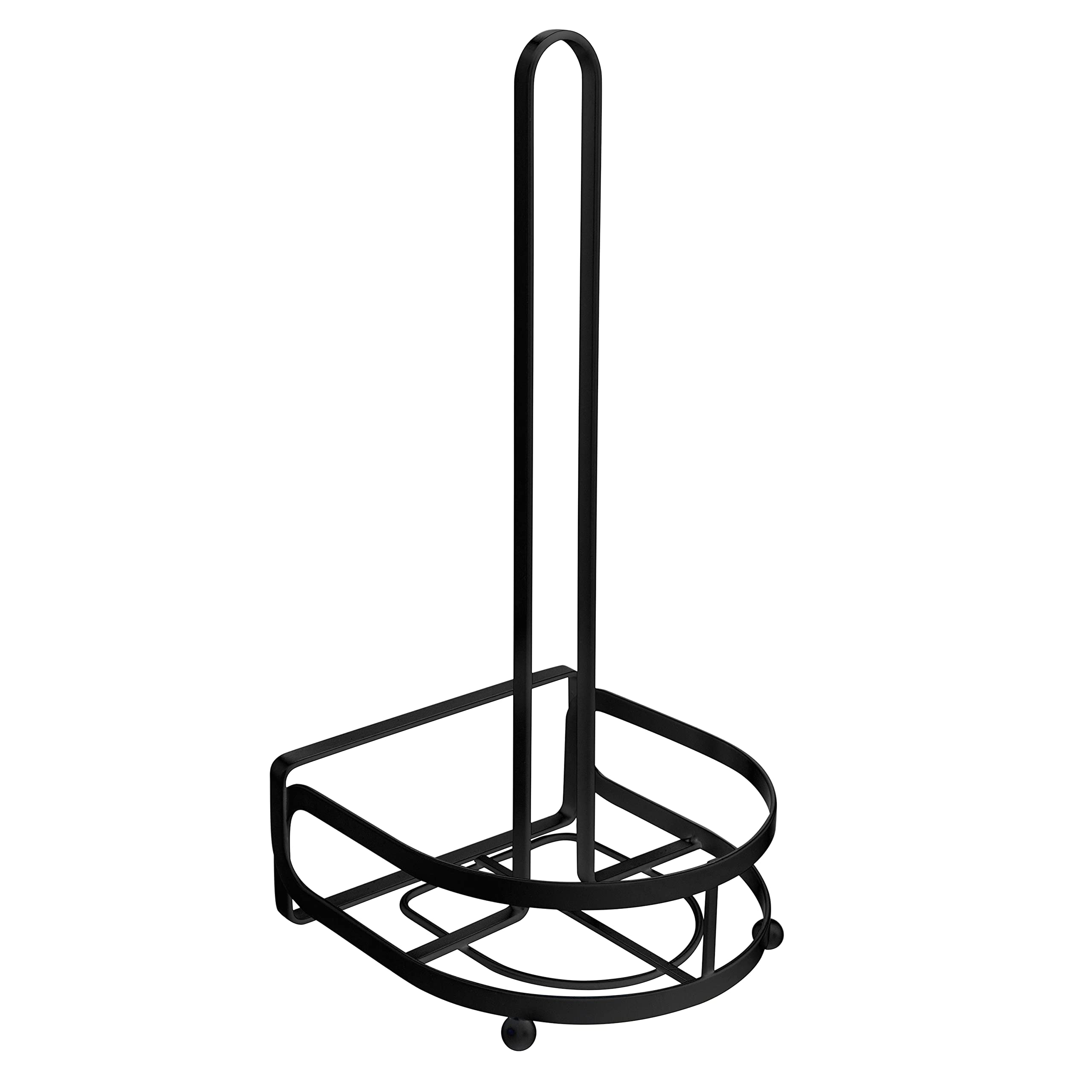 Kitchen Details Industrial Collection Paper Towel Holder in Matte Black Flat Wire Kitchen, 6.26" x 6.5" x 13.66"