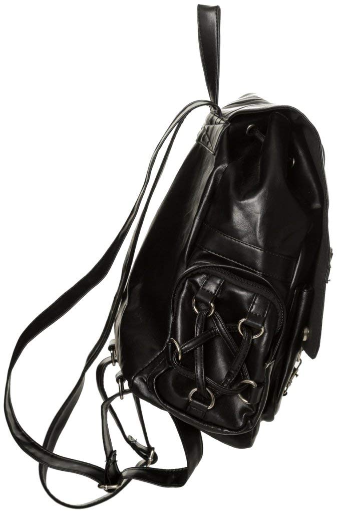 Lost Queen Jamie Heart Woven Pentagram Gothic Backpack Bag