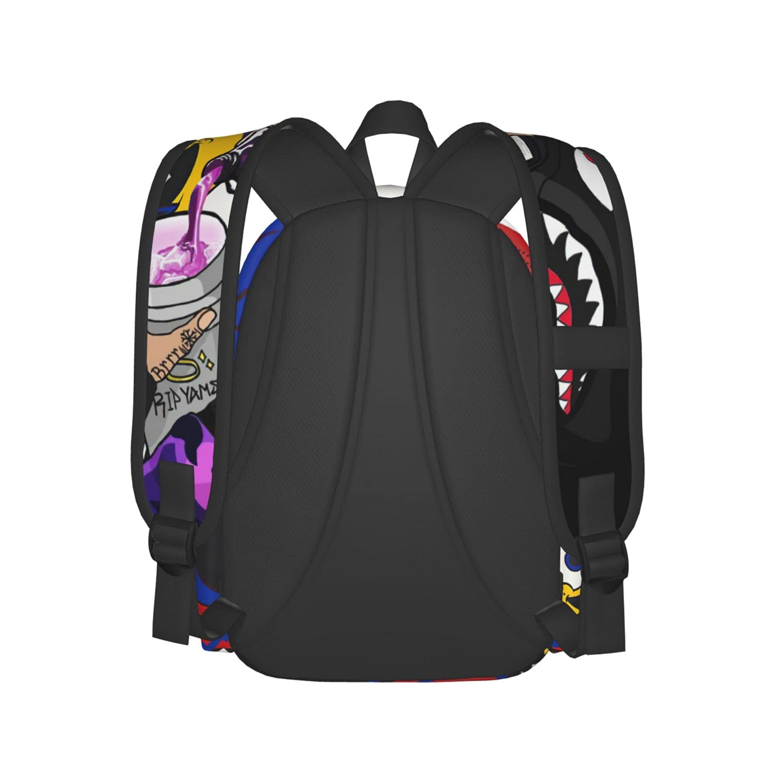 Vkaxopt Backpack Shark Teeth Camo Backpacks Travel Laptop Daypack Big Capacity Bookbag Fashion Durable for Men and Women, One Size