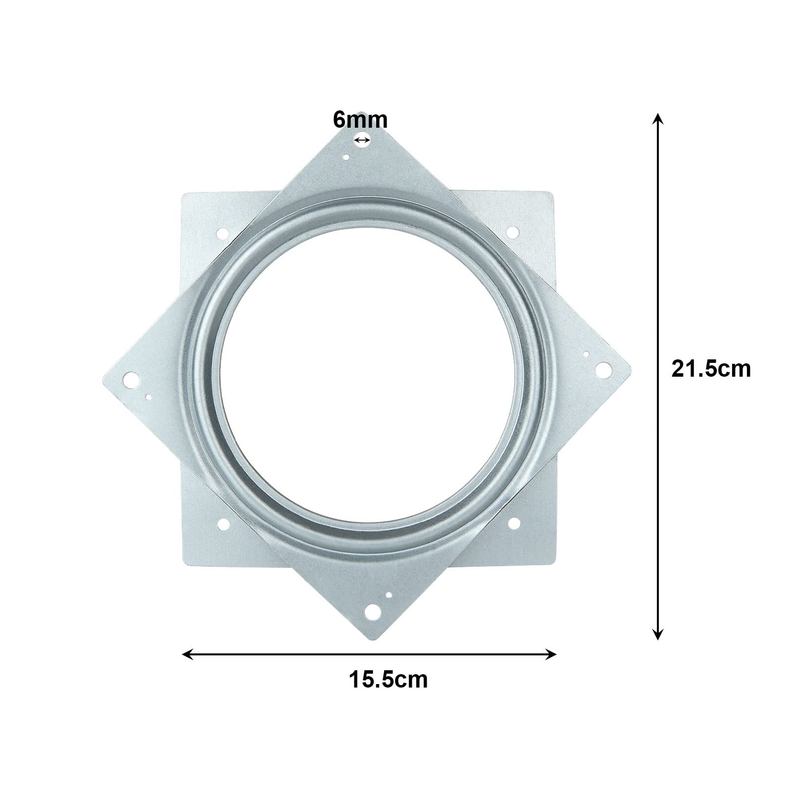 8Pack Lazy Susan Turntable Bearings, 6”Square Rotating Plate, 500lbs Capacity 5/16”Thick Swivel Plate for DIY Lazy Susan Project Storage Organizer Rack Cake Decorating Sculpture Displays