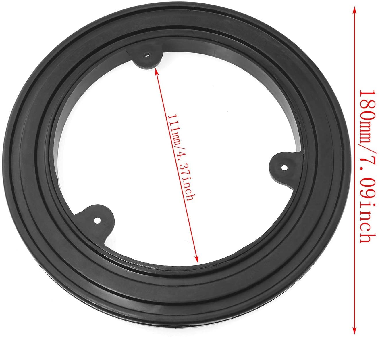 SQXBK 7 Inch Lazy Susan 180x16mm Black Plastic Round Rotating Turntable Bearing Swivel Plate Hardware for Dining-Table