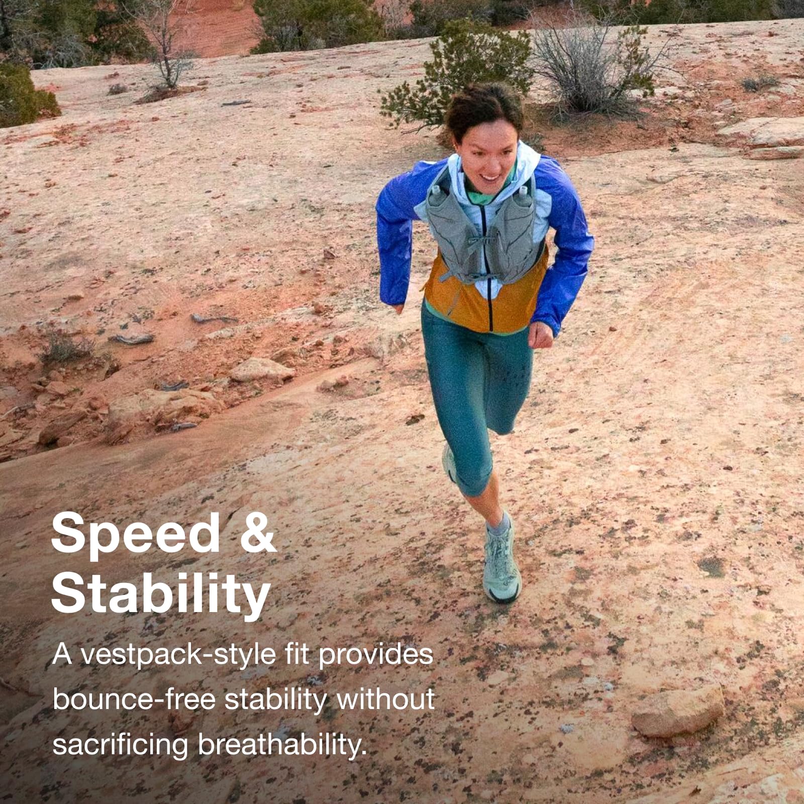 Osprey Dyna LT Women's Running Hydration Vest with Hydraulics Soft Flasks, Verdigris Green, Small