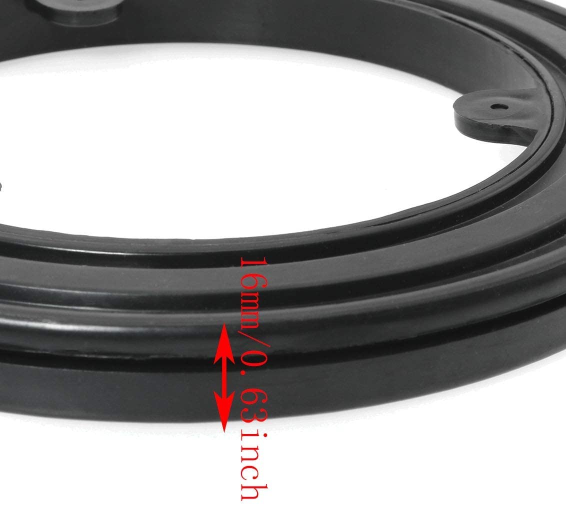 SQXBK 7 Inch Lazy Susan 180x16mm Black Plastic Round Rotating Turntable Bearing Swivel Plate Hardware for Dining-Table