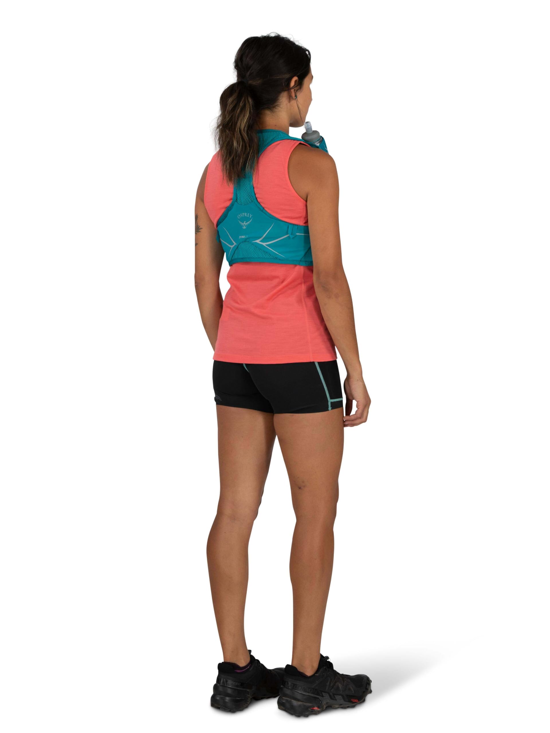 Osprey Dyna LT Women's Running Hydration Vest with Hydraulics Soft Flasks, Verdigris Green, Small