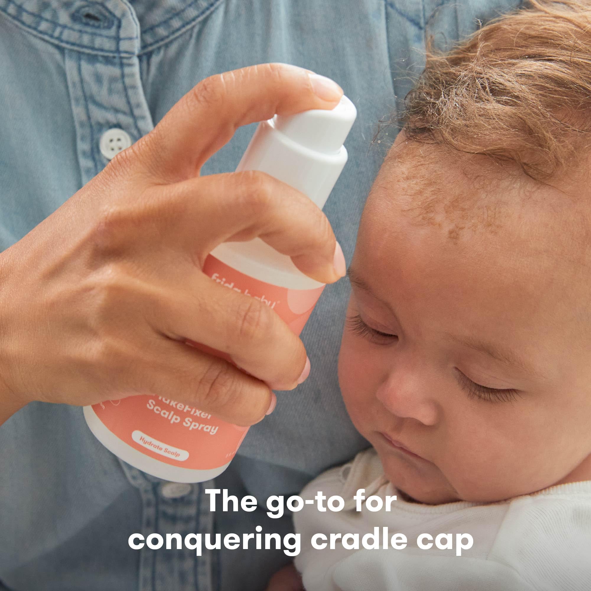 Oh Cr*p! Cradle Cap Flake Fixer Scalp Spray + Scalp Mask Duo by Frida Baby Soothes Baby's Scalp, Prevents Dryness and Flakes