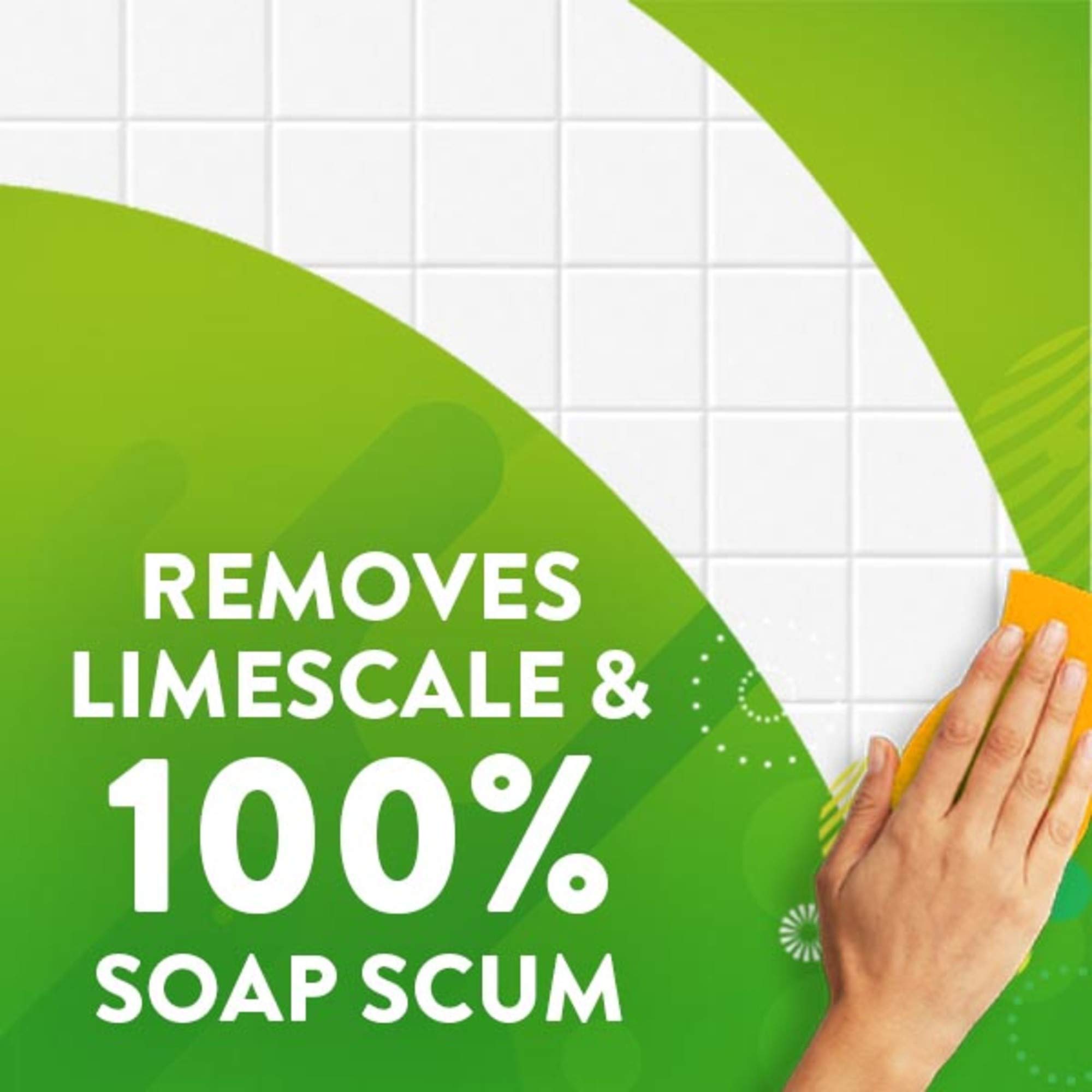 Scrubbing Bubbles Mega Shower Foamer Disinfecting Spray, Multi-Surface Bathroom and Tile Cleaner Grime Fighter, Removes 100% Soap Scum, Rainshower Scent, 32 oz