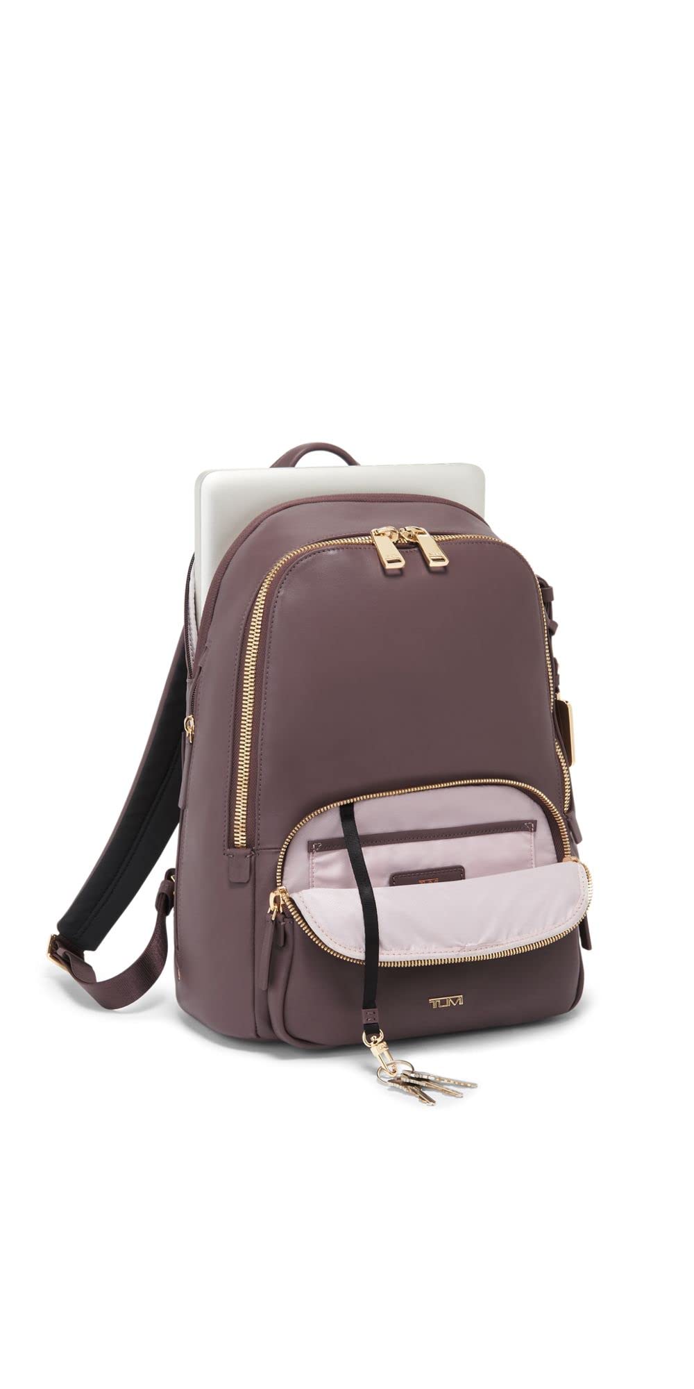 TUMI - Voyageur Hannah Leather Backpack - Dark Mauve