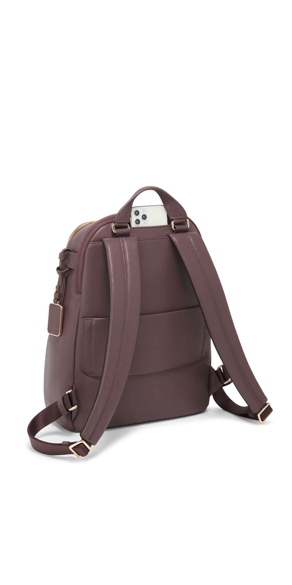 TUMI - Voyageur Hannah Leather Backpack - Dark Mauve