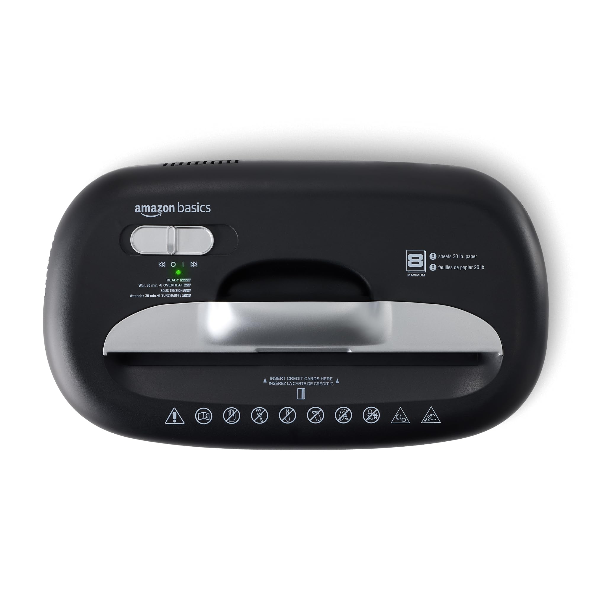 Amazon Basics 8-Sheet Cross Cut Paper Shredder and Credit Card Shredder with 4.1 Gallon Bin
