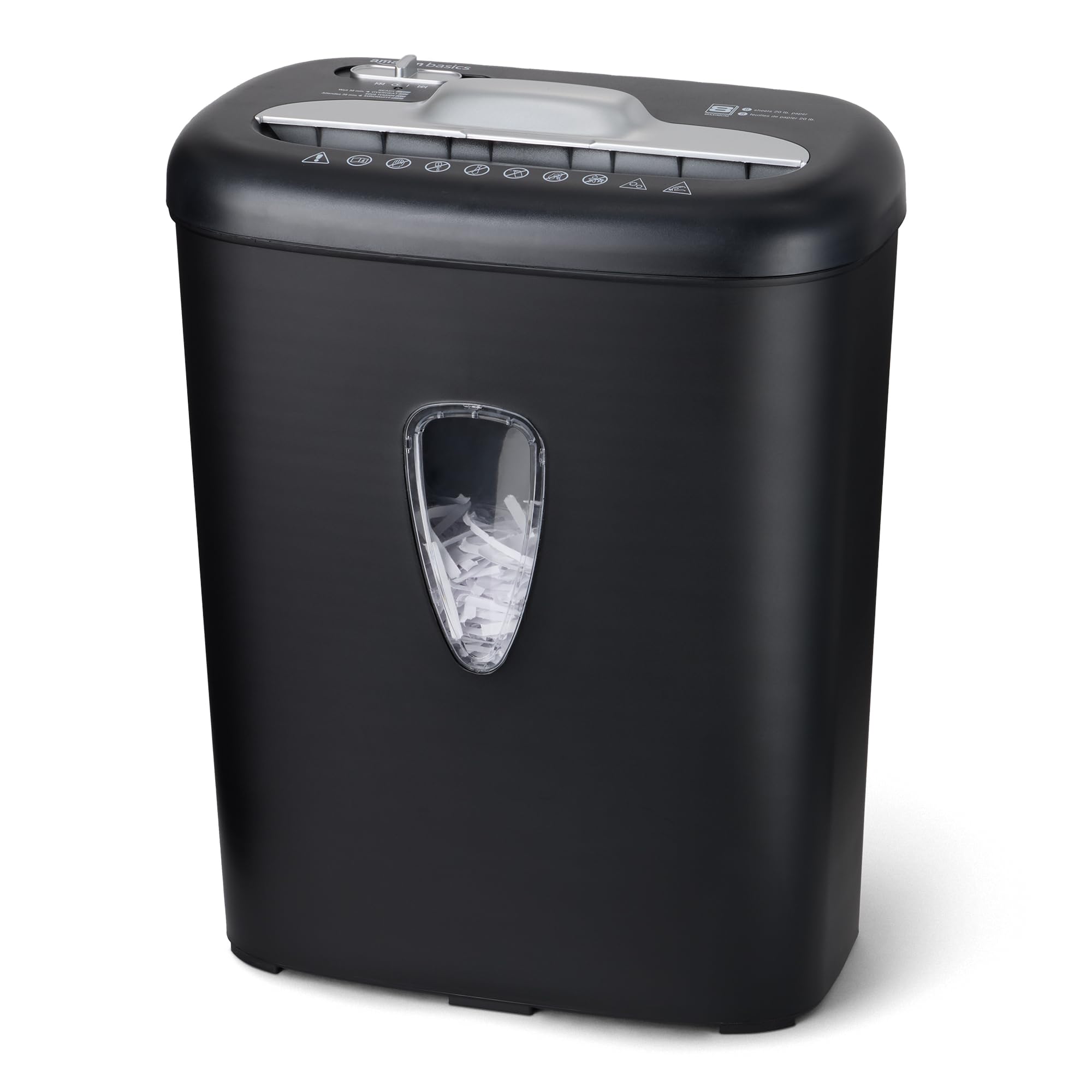 Amazon Basics 8-Sheet Cross Cut Paper Shredder and Credit Card Shredder with 4.1 Gallon Bin