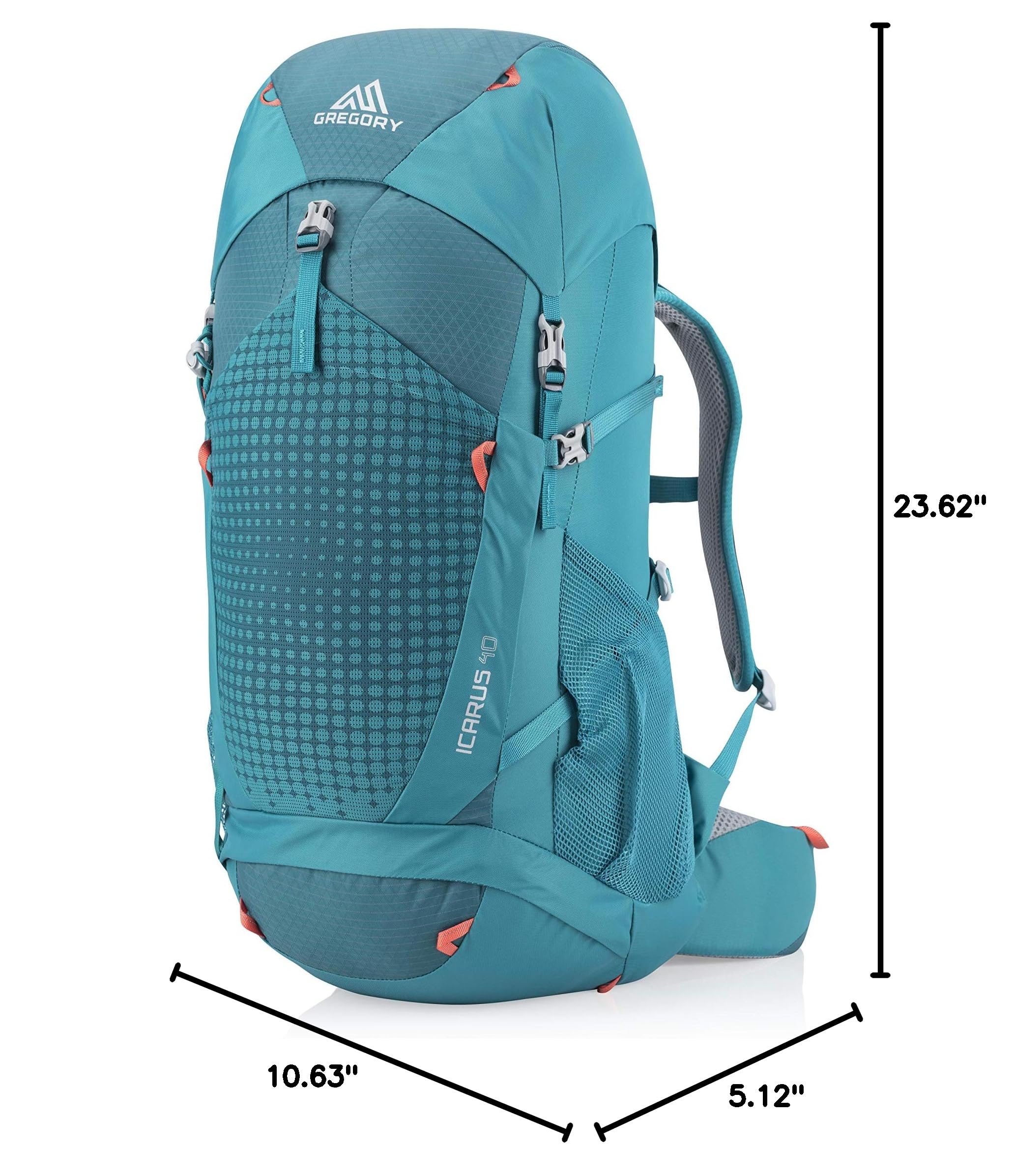 Gregory Mountain Products Icarus 40 Liter Kid's Hiking Backpack , Capri Green