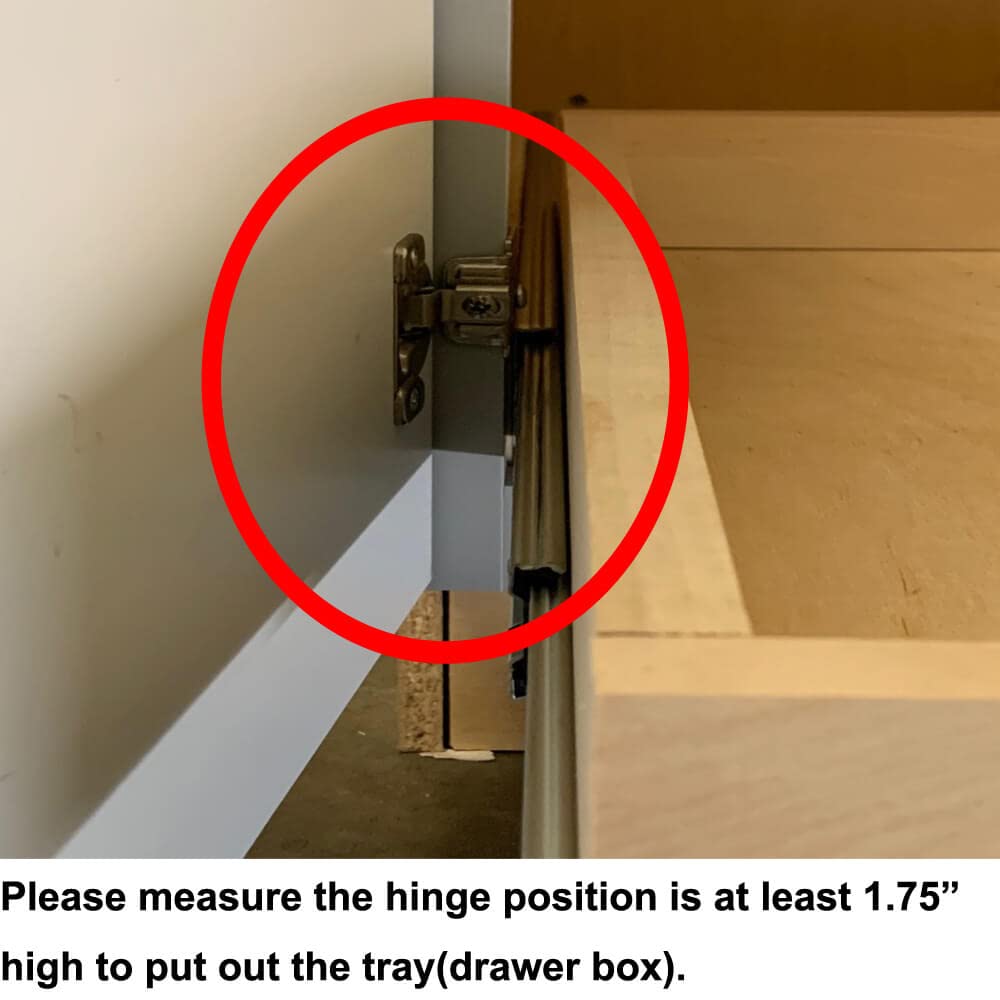 CabinetRTA Soft Close Assembled Ready Slide Out Cabinet Shelf Pull-Out Wood Drawer Storage 16.5"(W) x 21.25"(D) X 4"(H), Soft-Close Rail with Spacer(4 steps to install)