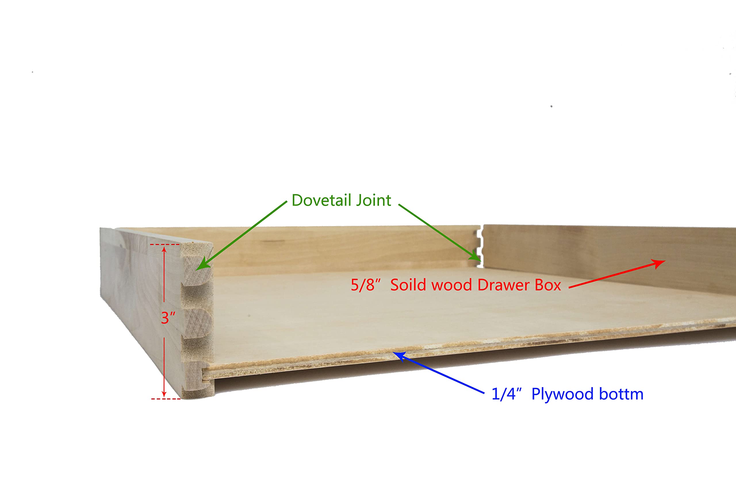 CabinetRTA Soft Close Assembled Ready Slide Out Cabinet Shelf Pull-Out Wood Drawer Storage 16.5"(W) x 21.25"(D) X 4"(H), Soft-Close Rail with Spacer(4 steps to install)