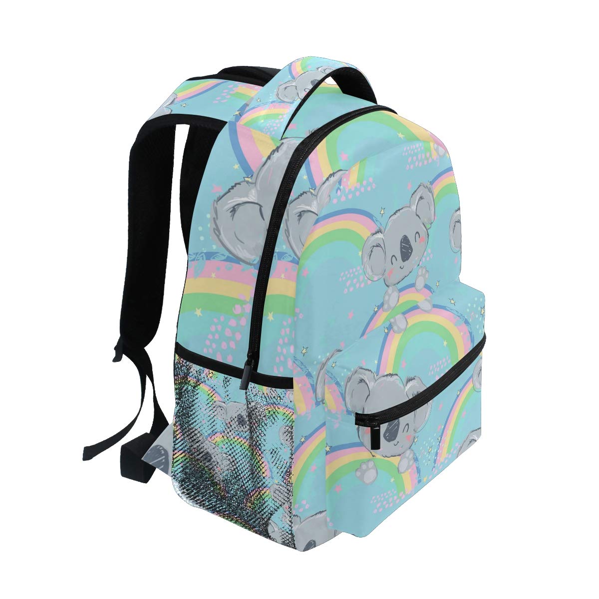 Koala School Backpack Rainbow Bookbag for Boys Girls Teens Casual Travel Bag Computer Laptop Daypack