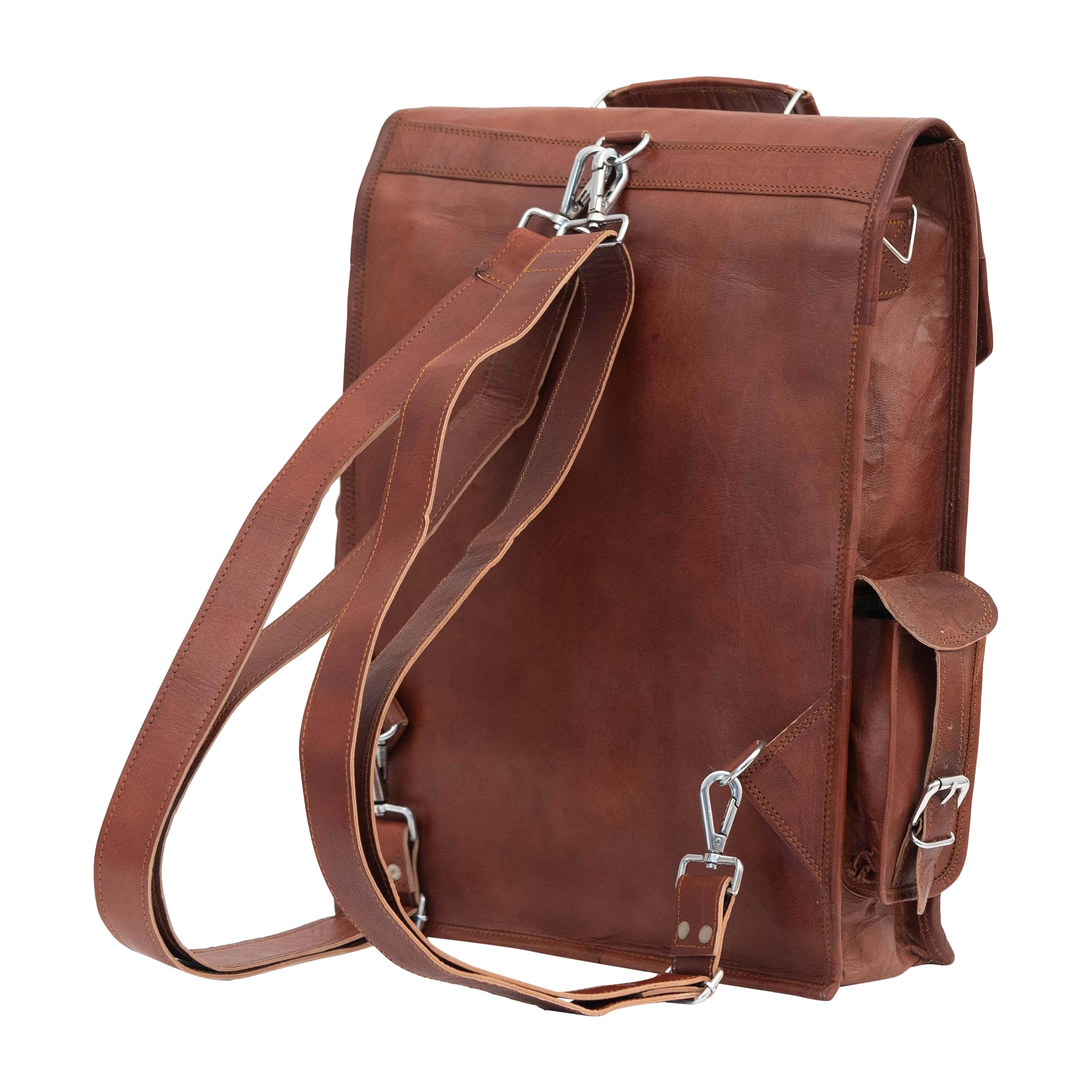 Shy Shy Let’s Touch The Sky 18" leather backpack Laptop Messenger Lightweight School Bag Rucksack Sling Men (13" (W) x 18" (H))