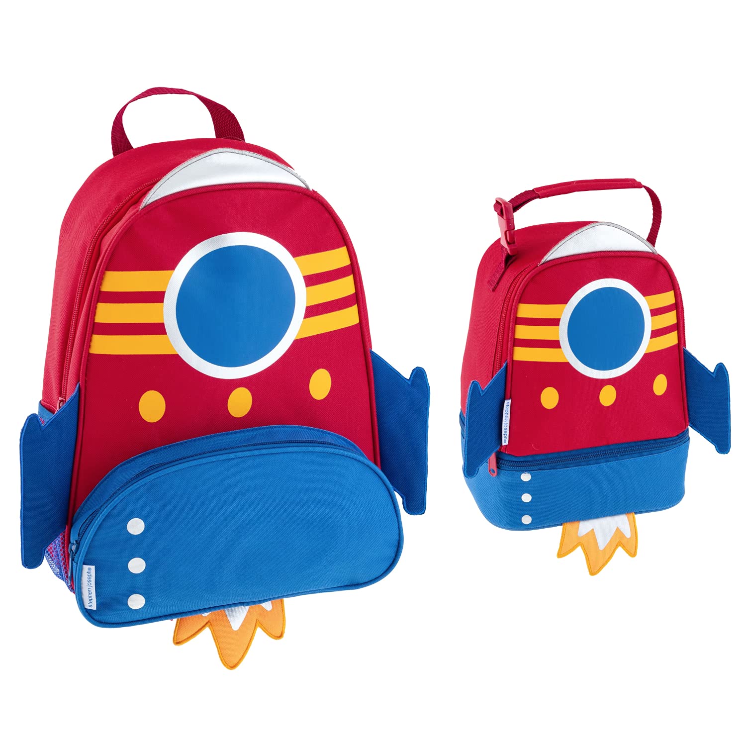 Stephen Jospeh Rocket Ship Backpack and Lunch Box for Kids