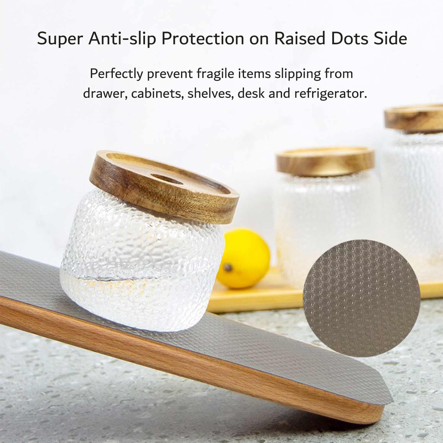 Shelf Liners for Kitchen Cabinets Refrigerator Liners Waterproof & Oil-Proof Cupboard Liner Non-Slip Drawer Mats EVA Non Adhesive Fridge Liner for Shelves Pantry Bookshlef Dresser 17.7 inches x 19.7FT