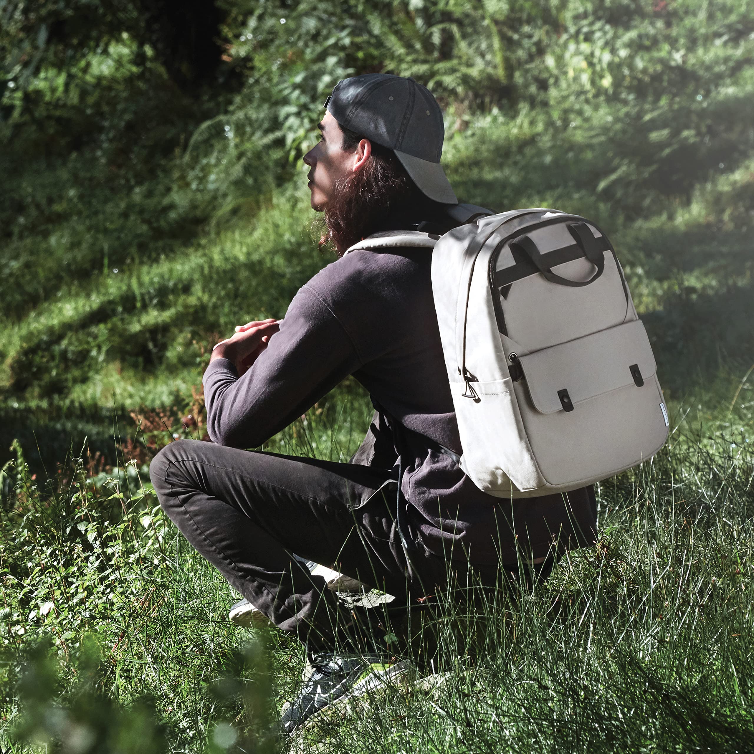 Travelon Origin-Sustainable-Anti-Theft-Large Backpack, Driftwood, One Size
