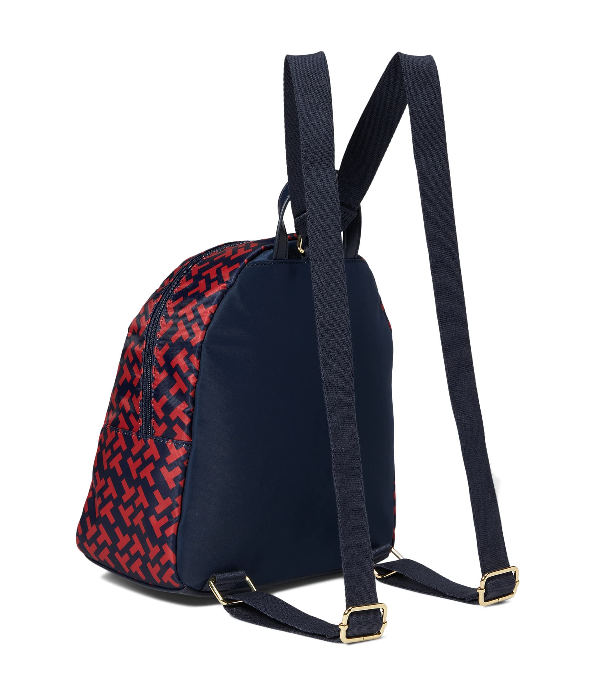 Tommy Hilfiger Jennifer II Small Backpack Bias Bicolor Print Nylon Navy/Red Multi One Size