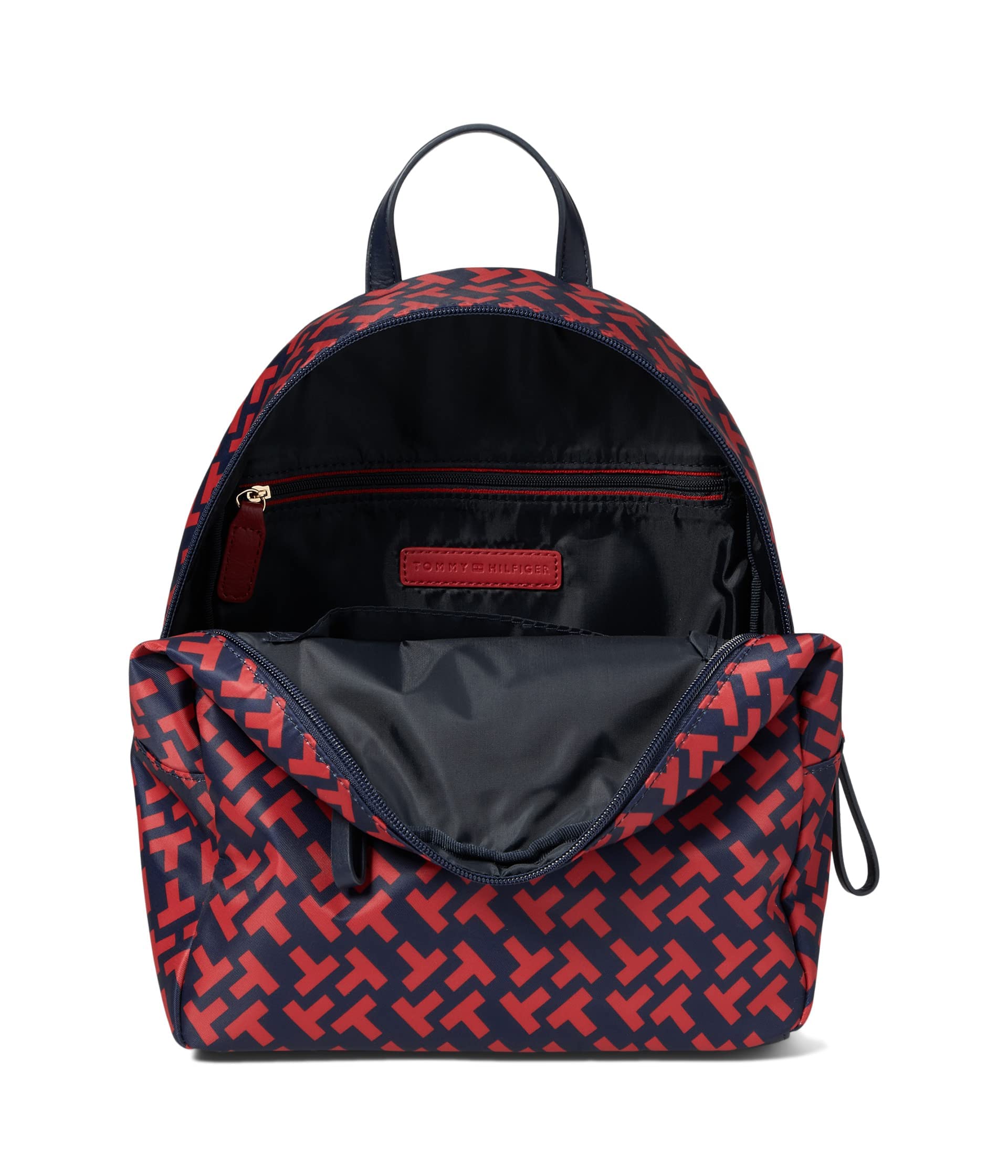 Tommy Hilfiger Jennifer II Small Backpack Bias Bicolor Print Nylon Navy/Red Multi One Size
