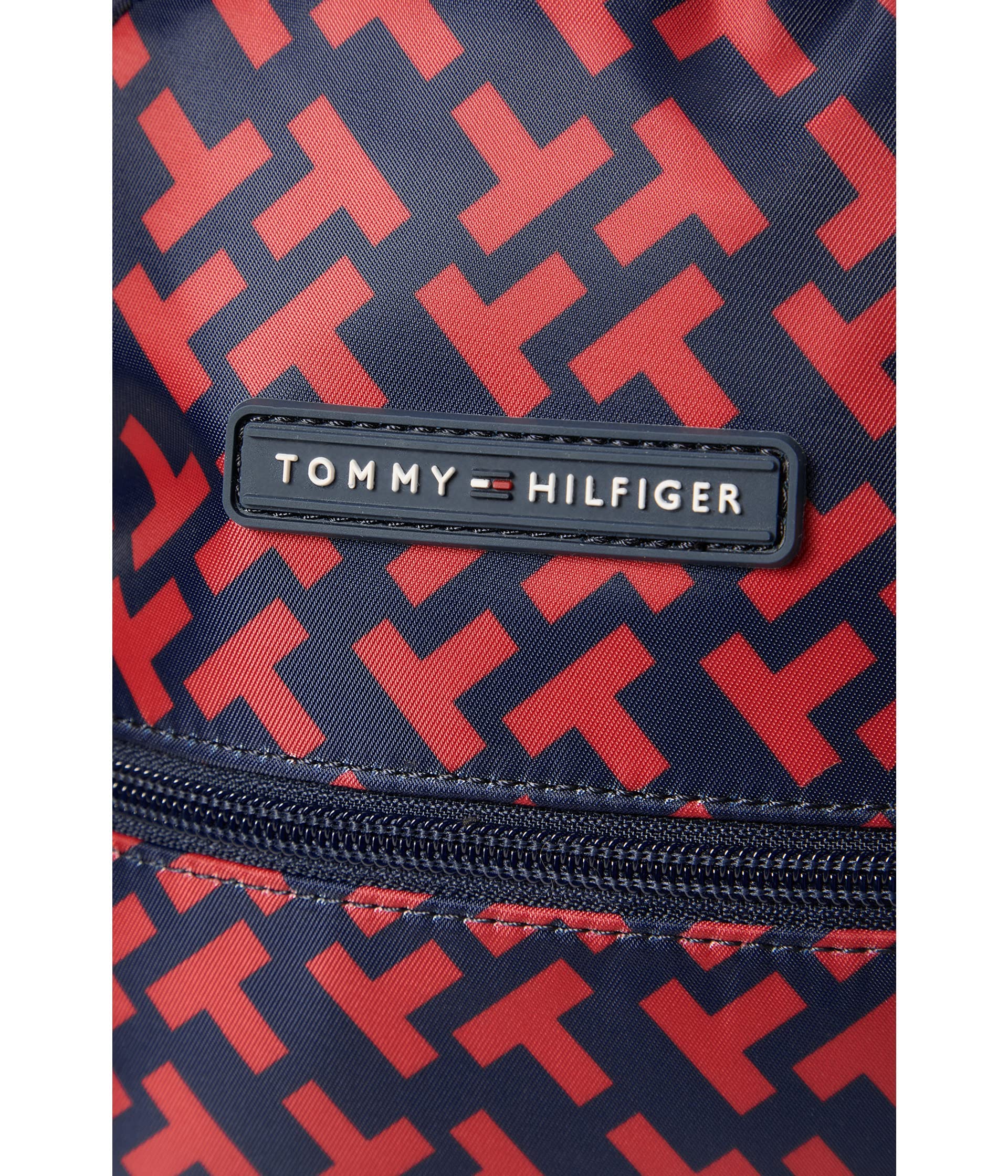 Tommy Hilfiger Jennifer II Small Backpack Bias Bicolor Print Nylon Navy/Red Multi One Size