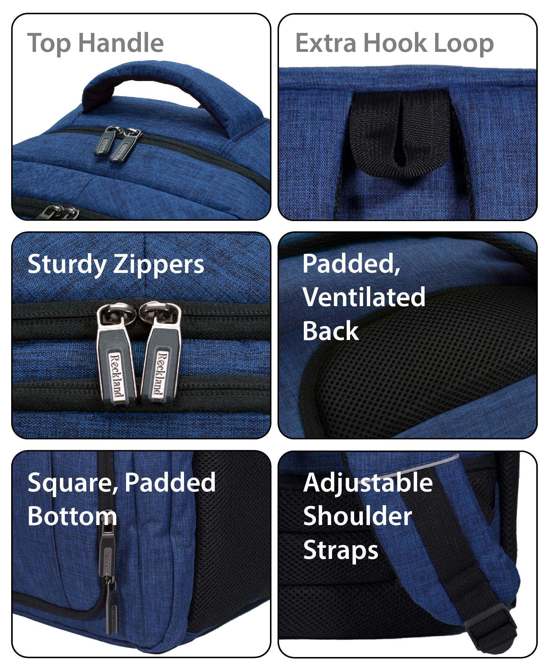 Rockland Slim Pro USB Laptop Backpack, Blue, Large