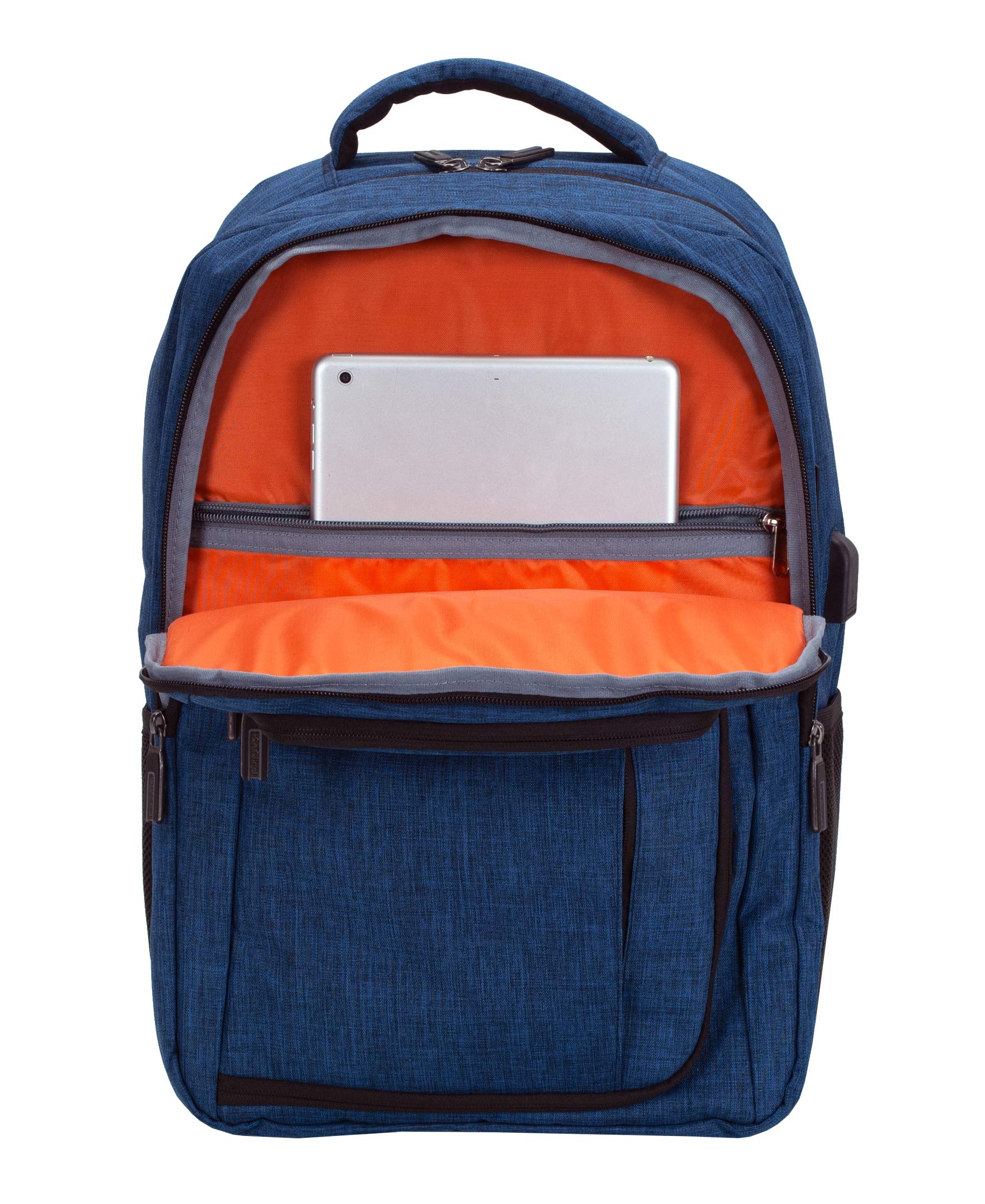 Rockland Slim Pro USB Laptop Backpack, Blue, Large