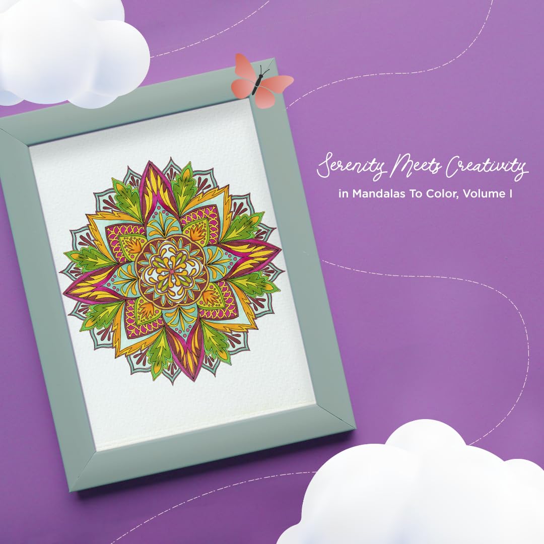 ColorIt Mandalas to Color Volume IV Coloring Book for Adults Relaxation, 50 Single-Sided Designs, Thick Smooth Paper, Spiral Binding, USA Printed, Lay Flat Hardback Book Covers, Ink Blotter Paper