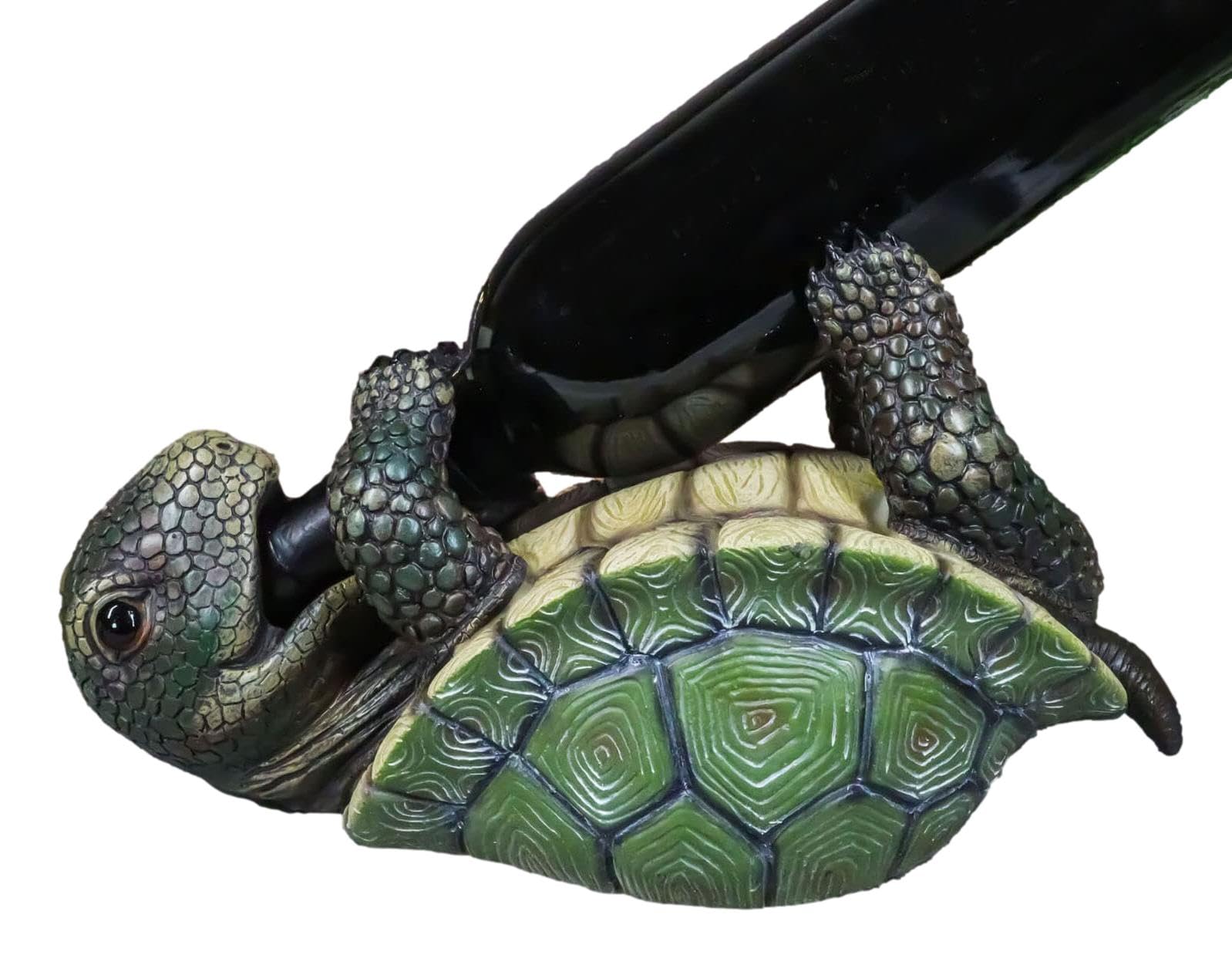 Ebros Gift Drunken Coastal Sea Turtle Tortoise Wine Bottle Holder Caddy Figurine As Home Kitchen Wine Cellar Decorative Storage Organizer Wild Aquatic Animals Turtles Terrapins Tortoises Decor