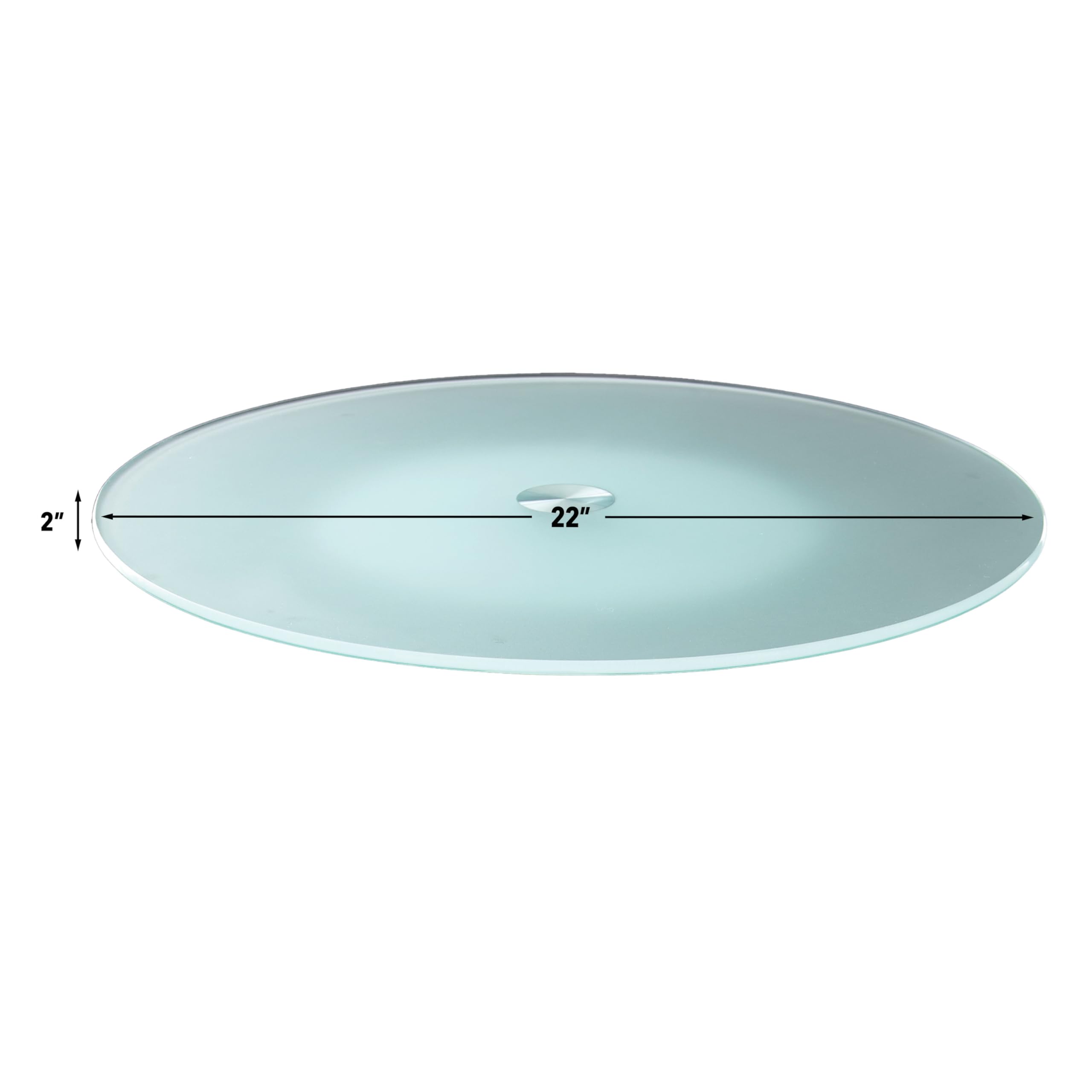 Steve Silver Avenue Frosted Tempered Glass Lazy Susan