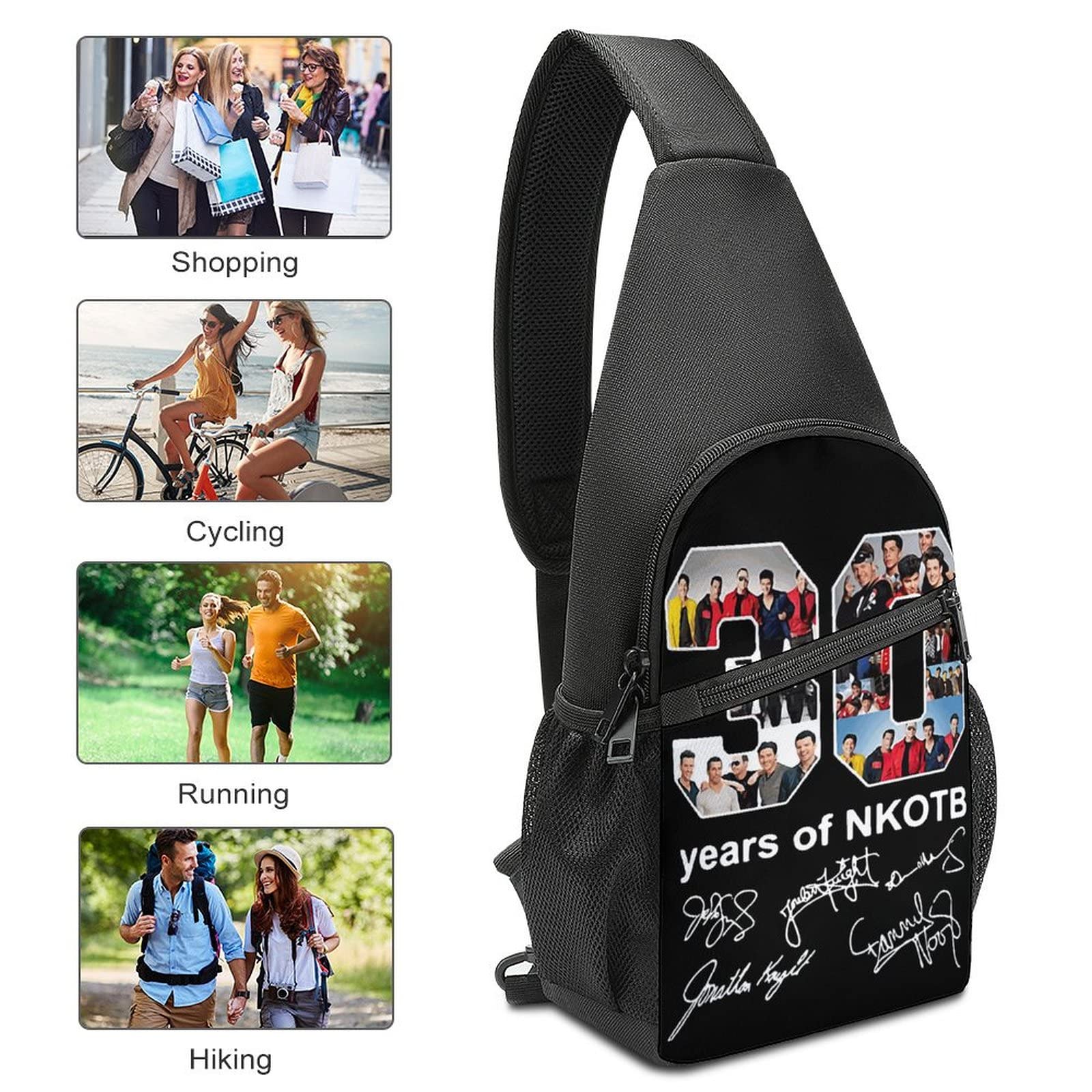 New-Kids On The-Block Crossbody Sling Backpack Travel Hiking Chest Bag Daypack