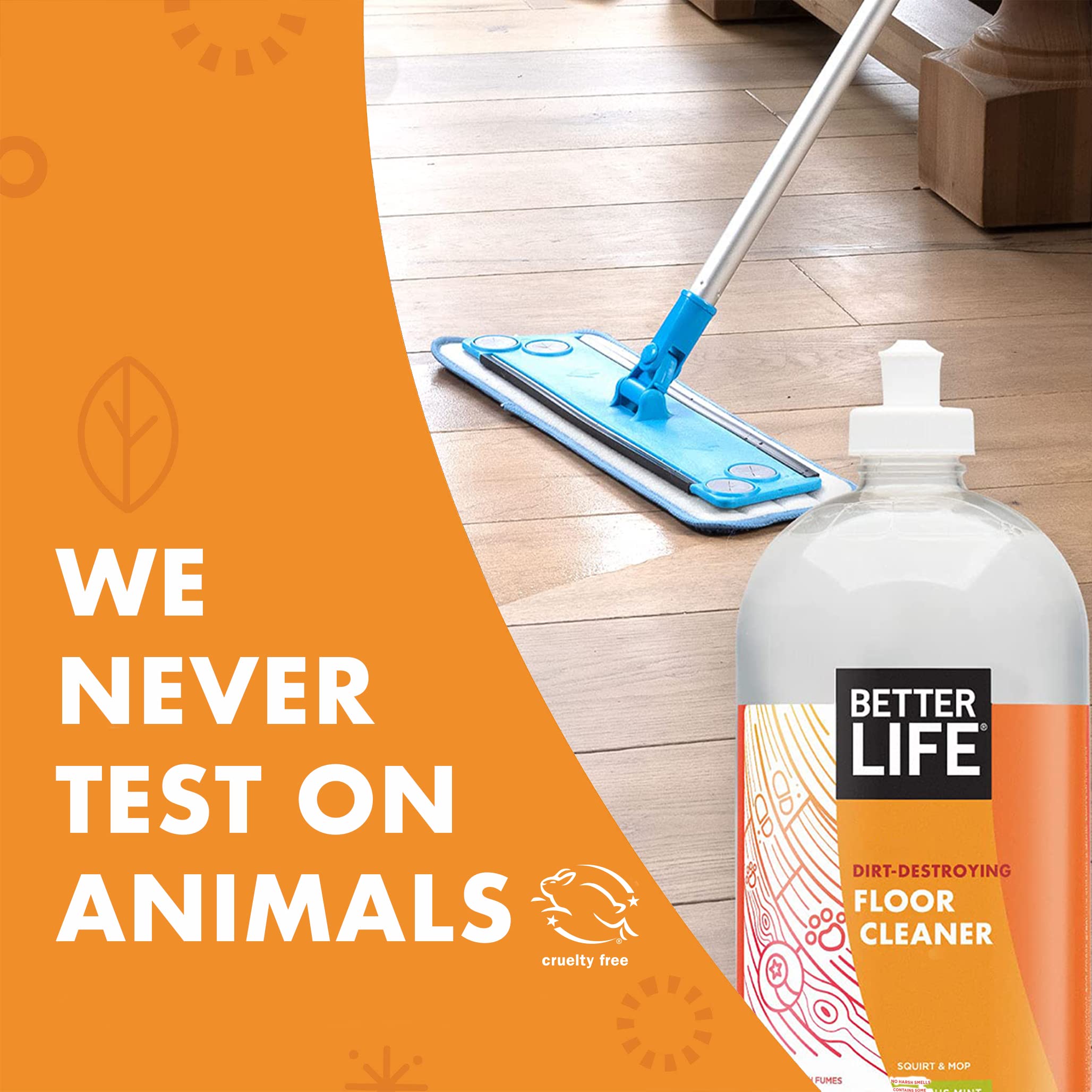 Better Life Naturally Dirt-Destroying Floor Cleaner, Citrus Mint, 32 Fl Oz (Pack of 2)