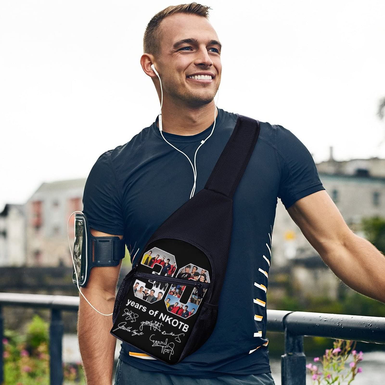 New-Kids On The-Block Crossbody Sling Backpack Travel Hiking Chest Bag Daypack