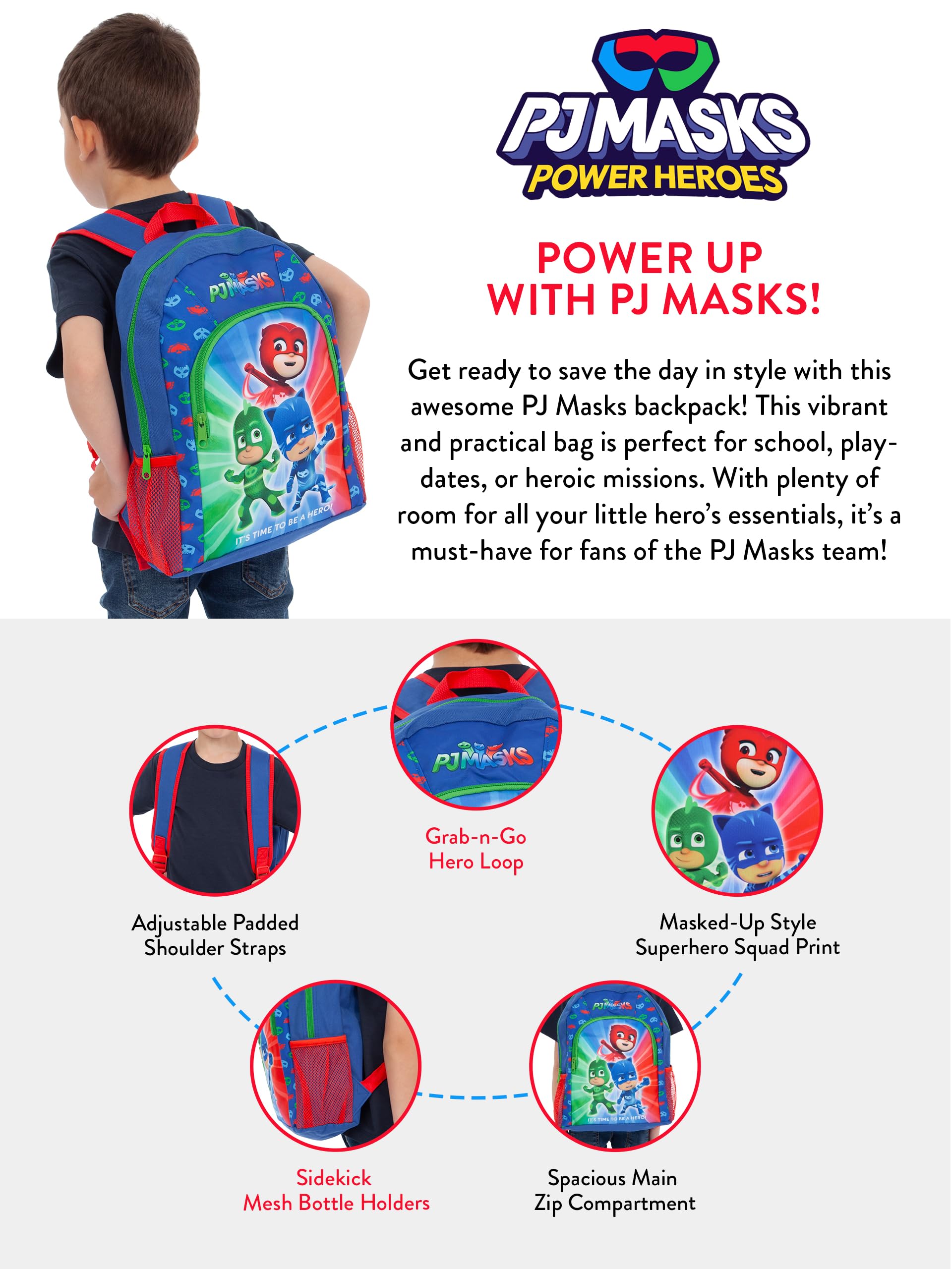PJ MASKS Boys Backpack One Size