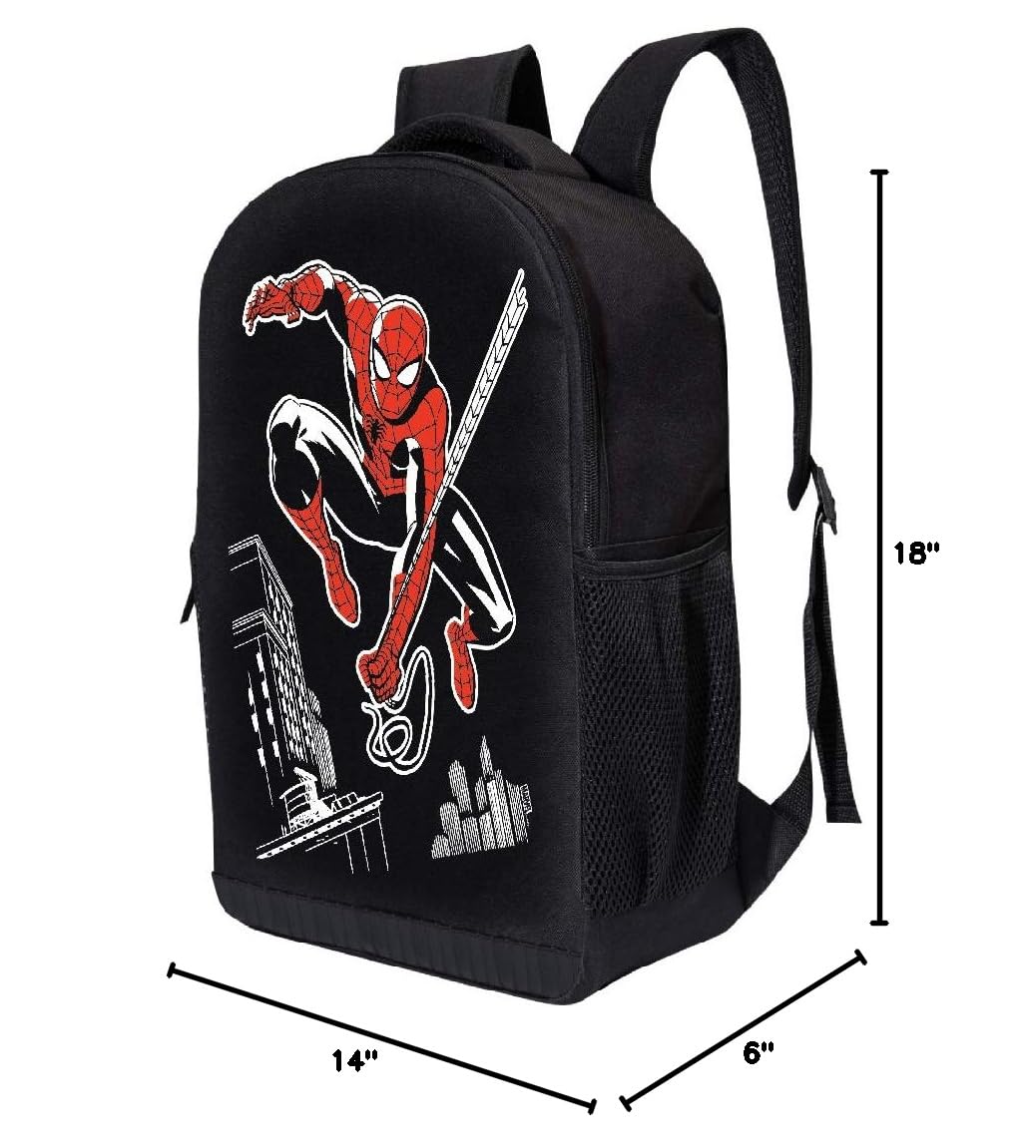MARVEL COMICS CLASSIC AVENGERS BACKPACK - MARVEL BLACK AVENGERS 18 INCH AIR MESH PADDED BAG (Avengers - Michael Cho Spiderman)