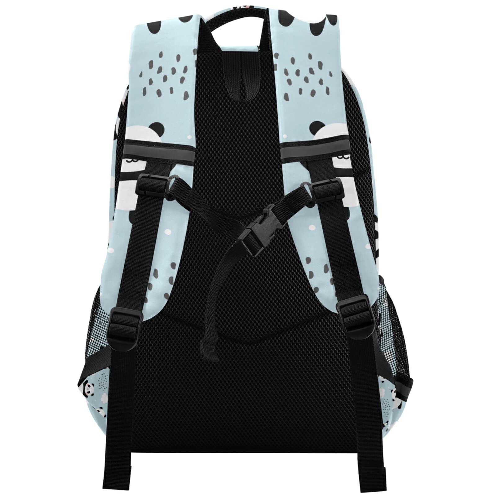Panda Blue Backpack for Boys Girls Schoolbag Laptop Book Bags for School Students Casual Daypack Rucksack for Teens Travel